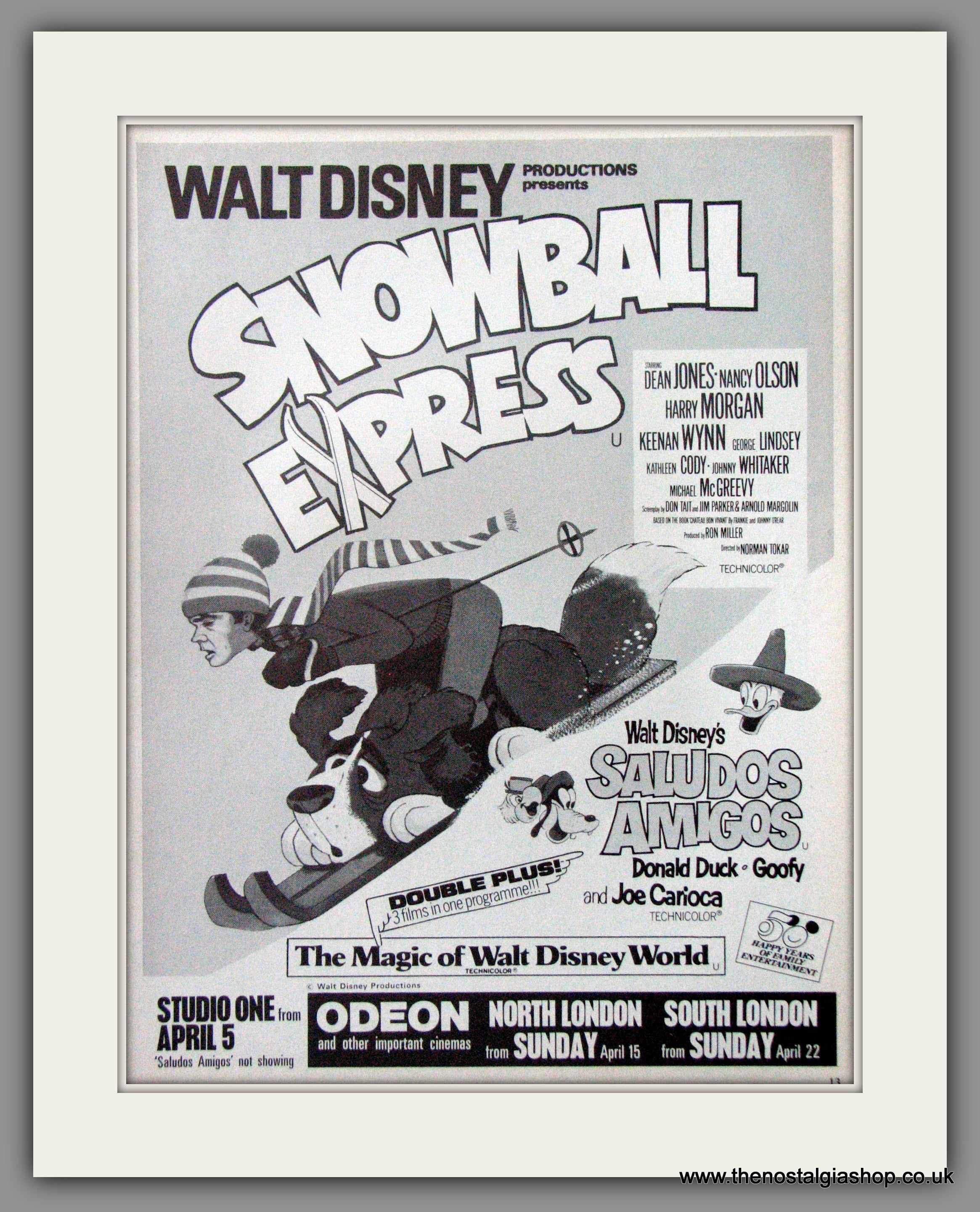 Snowball Express Walt Disney. Original Advert 1973 (ref AD51782) – The ...