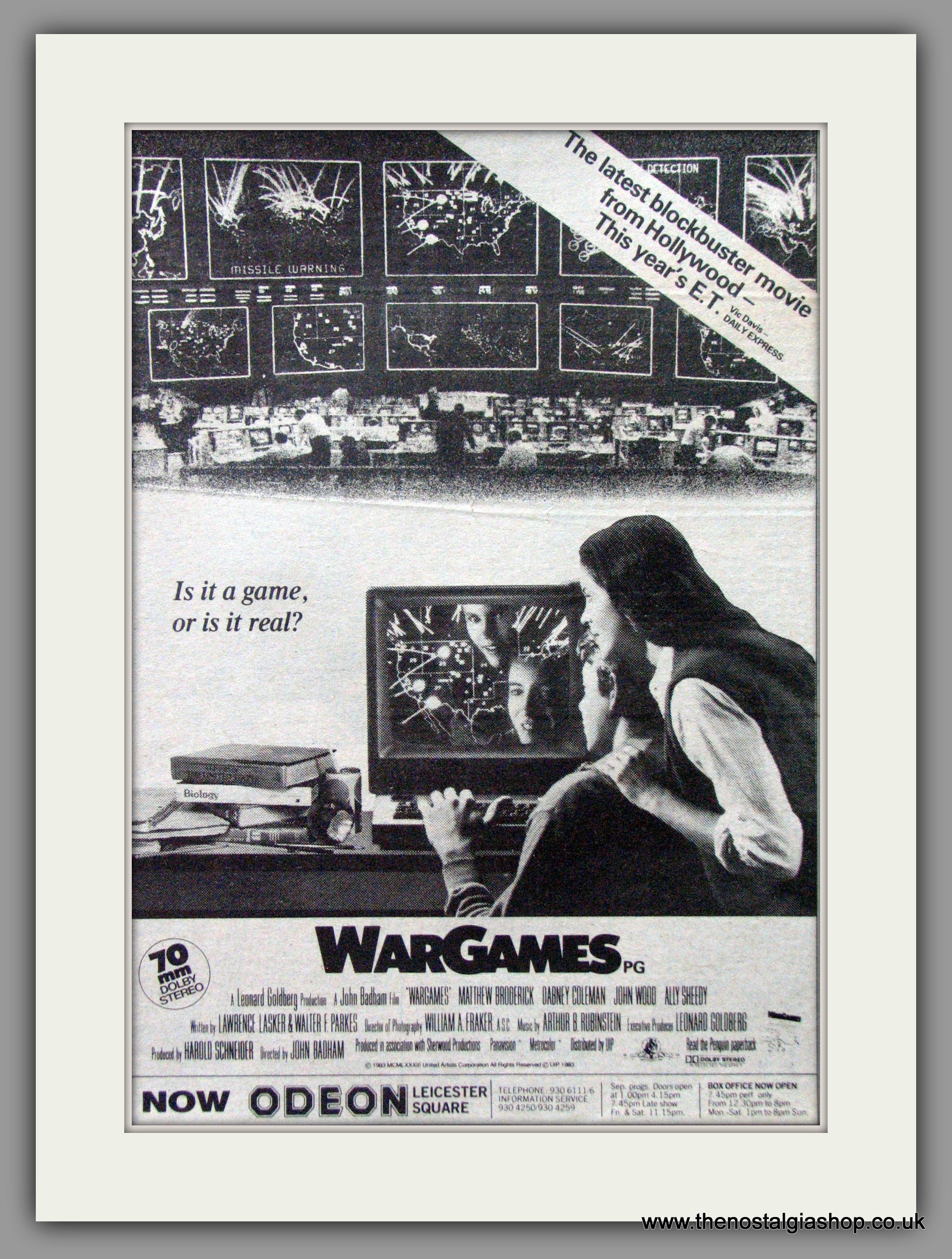 War Games. Original Advert 1983 (ref AD52273) – The Nostalgia Shop