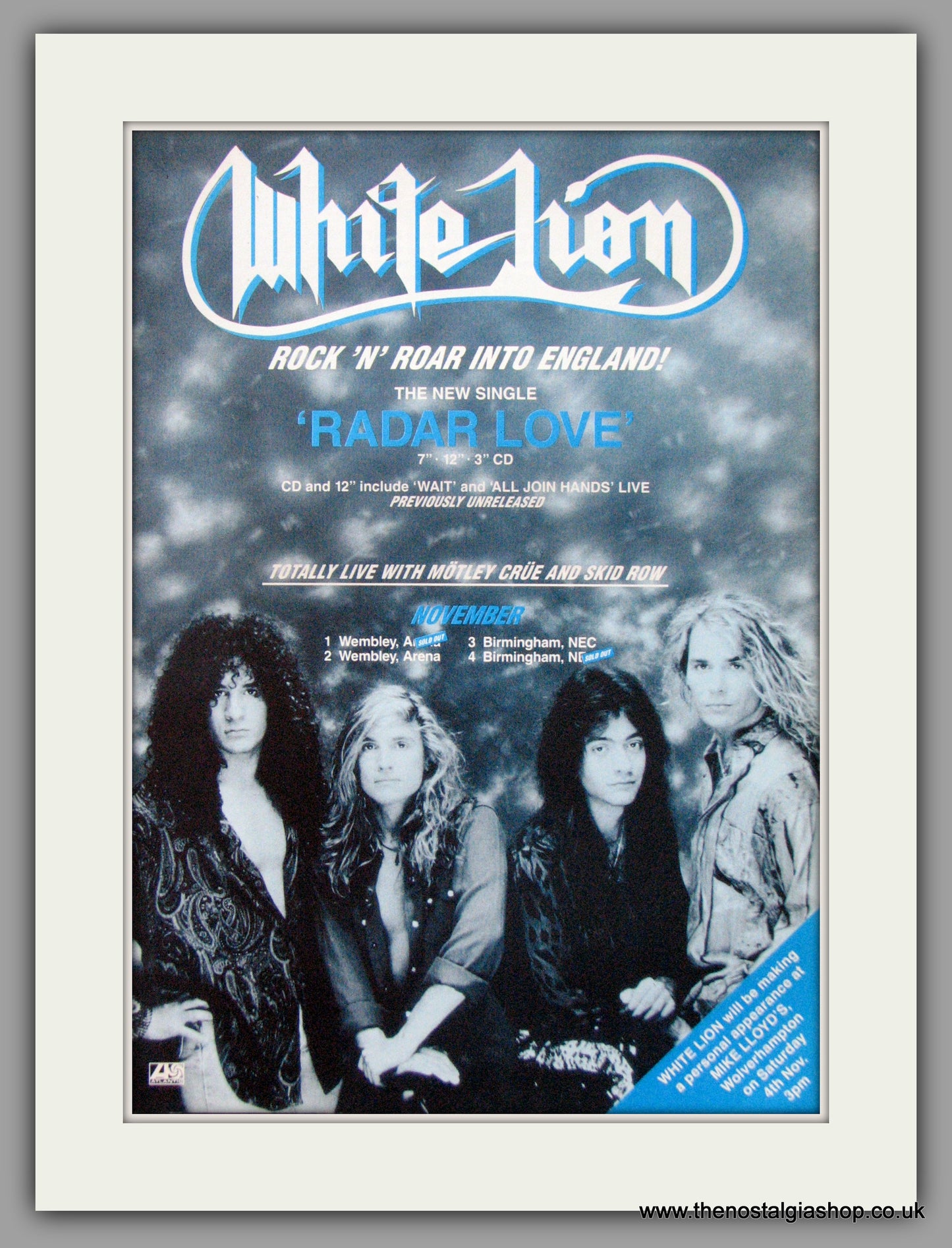 White Lion. Radar Love. 1989 Original Advert (ref AD51168) – The ...