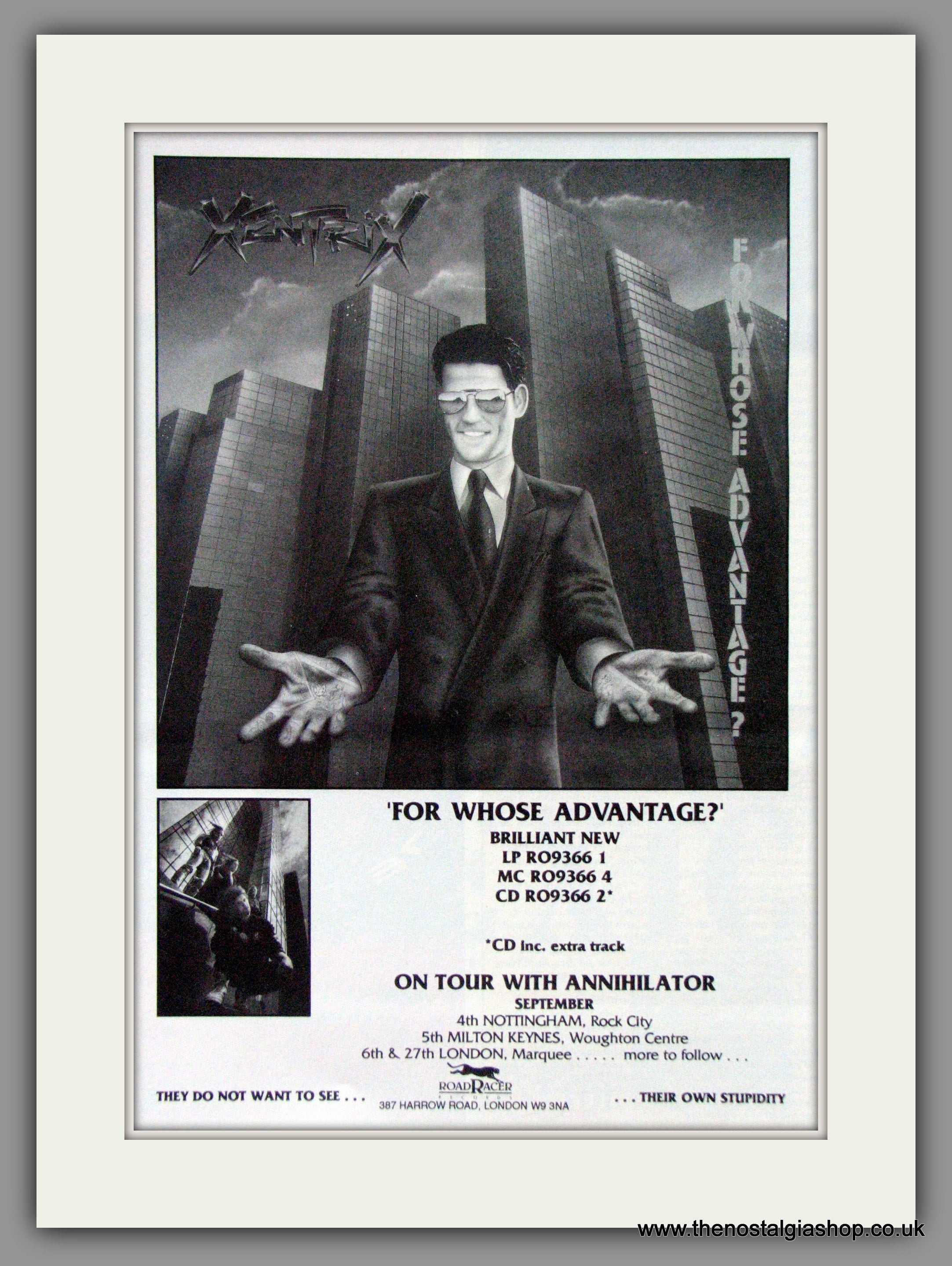 Xentrix. For Whose Advantage?. 1990 Original Advert (ref AD51495) – The ...