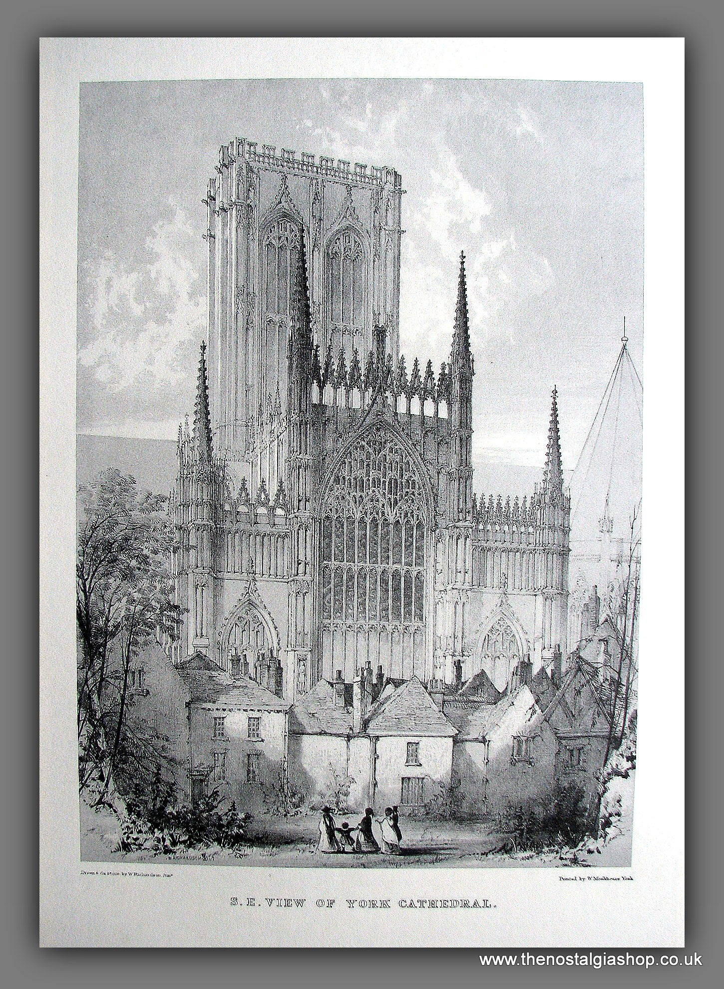 York Cathedral S.E. View, vintage illustration – The Nostalgia Shop