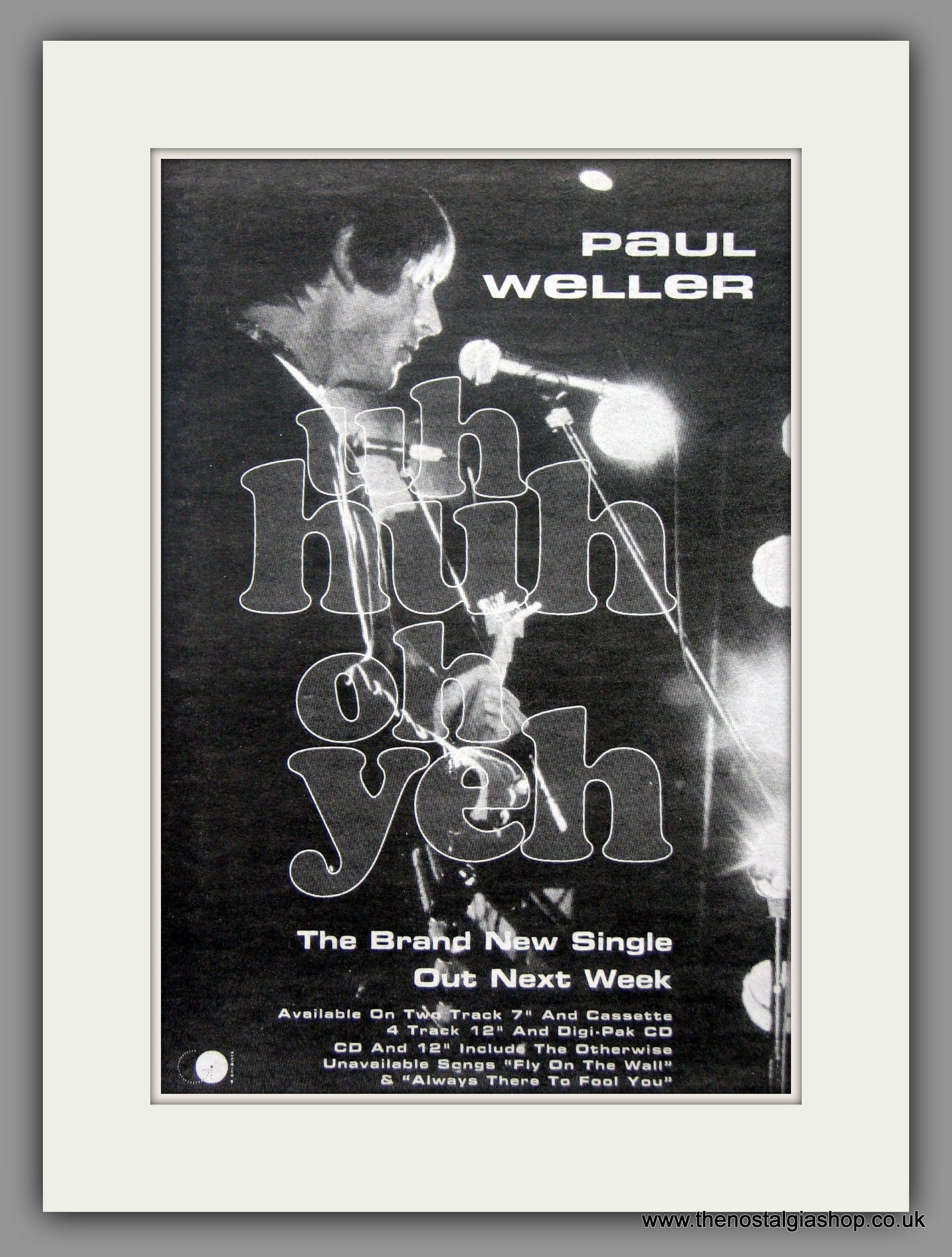Paul Weller. Uh Huh Oh Yeh 1992 Original Advert (ref AD51084) – The ...