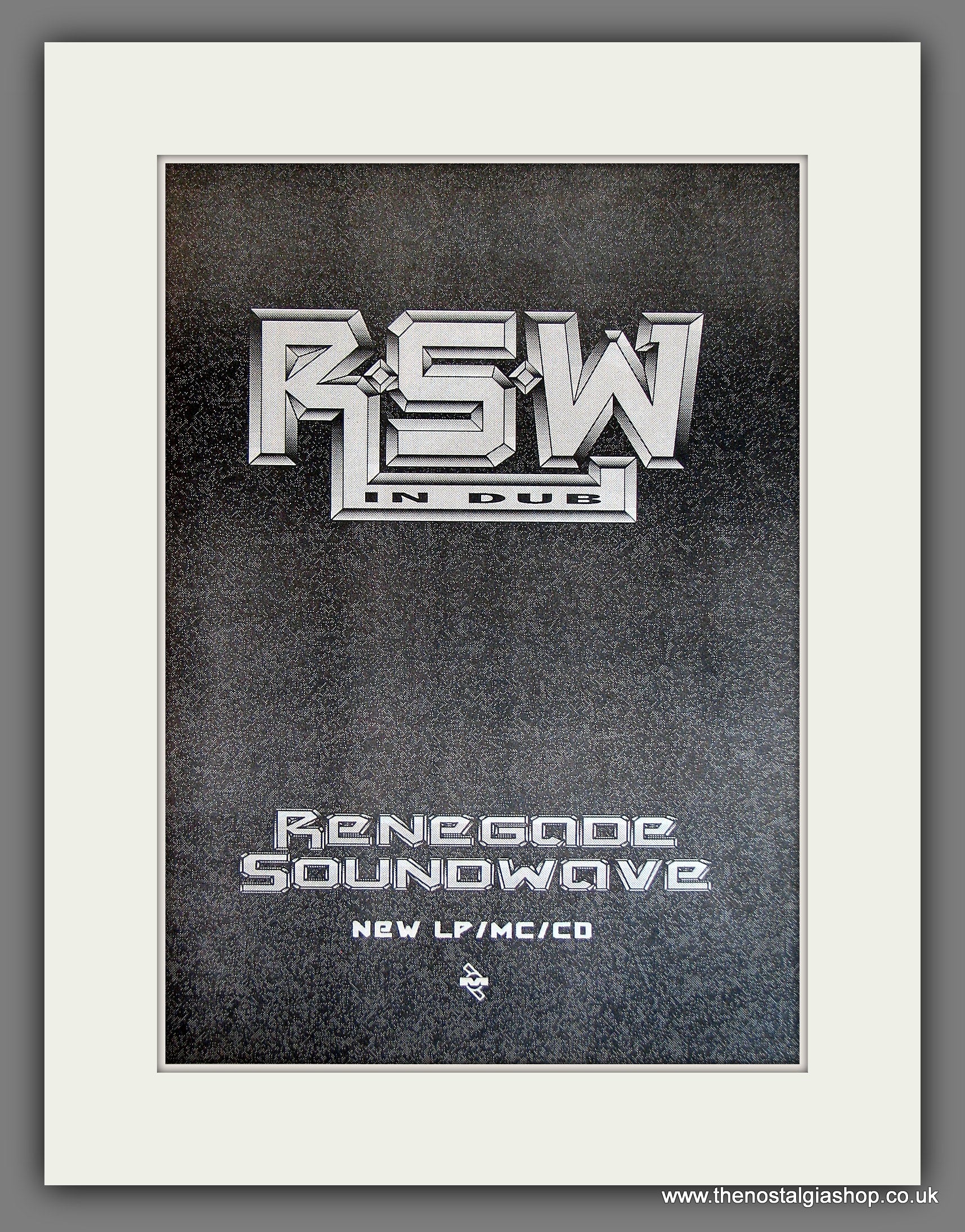 Renegade Sound Wave In Dub. Original Advert 1990 (ref AD13770) – The ...