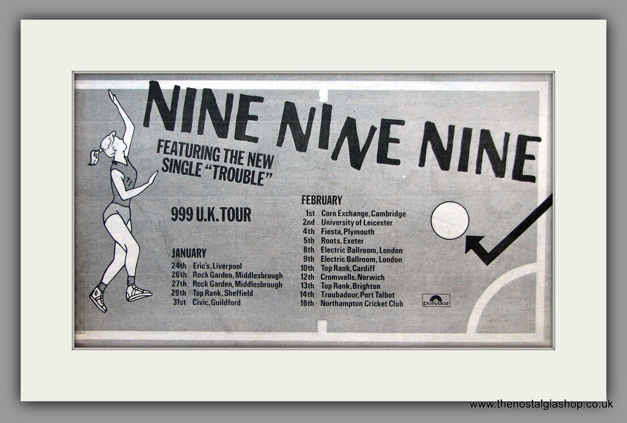 Nine Nine Nine (999) Separates. UK Tour. 1980 Original Advert (ref AD5 ...