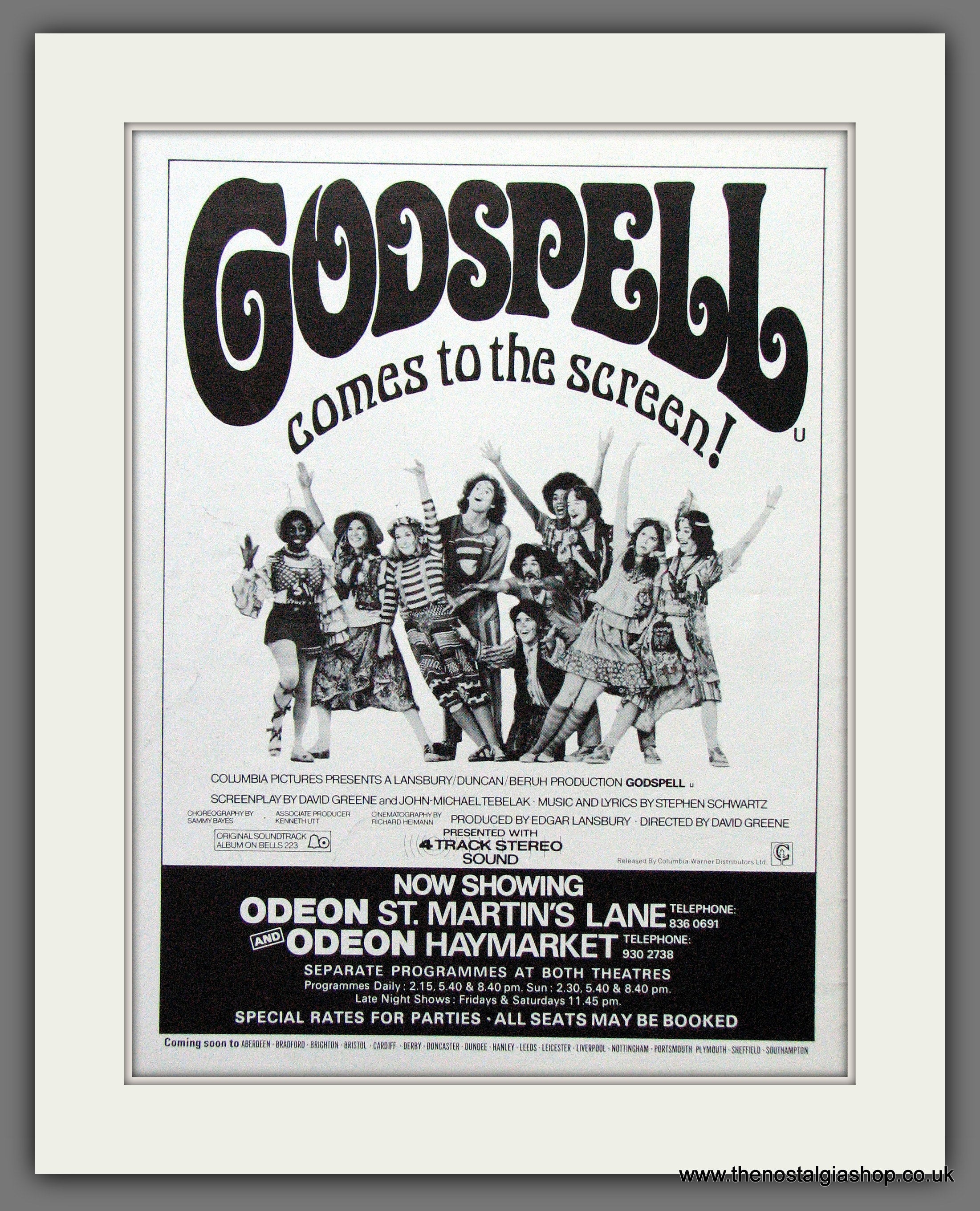 Godspell. 1973 Original advert (AD56159) – The Nostalgia Shop
