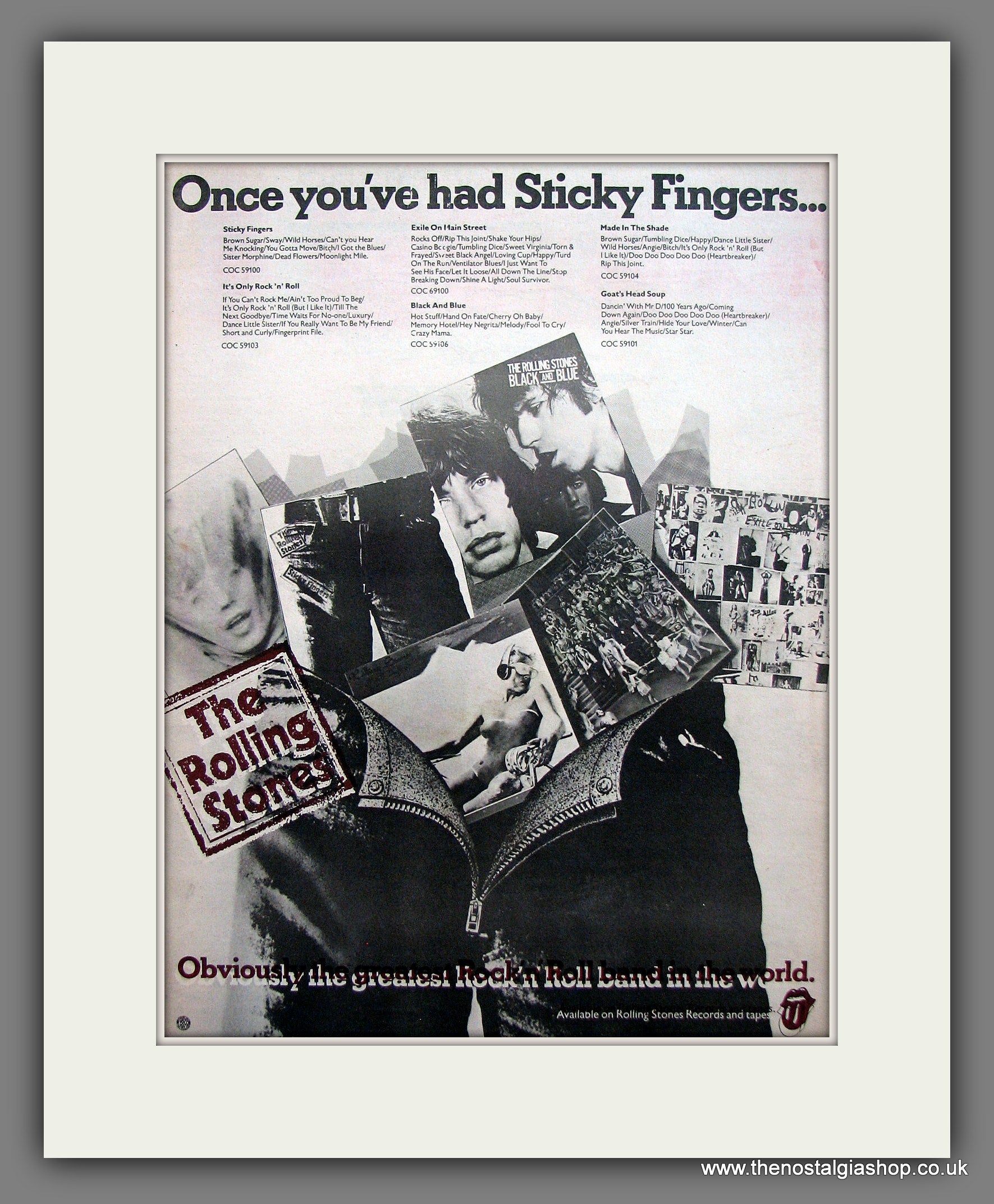 Rolling Stones. Albums. Vintage Advert 1977 (ref AD13888) – The ...