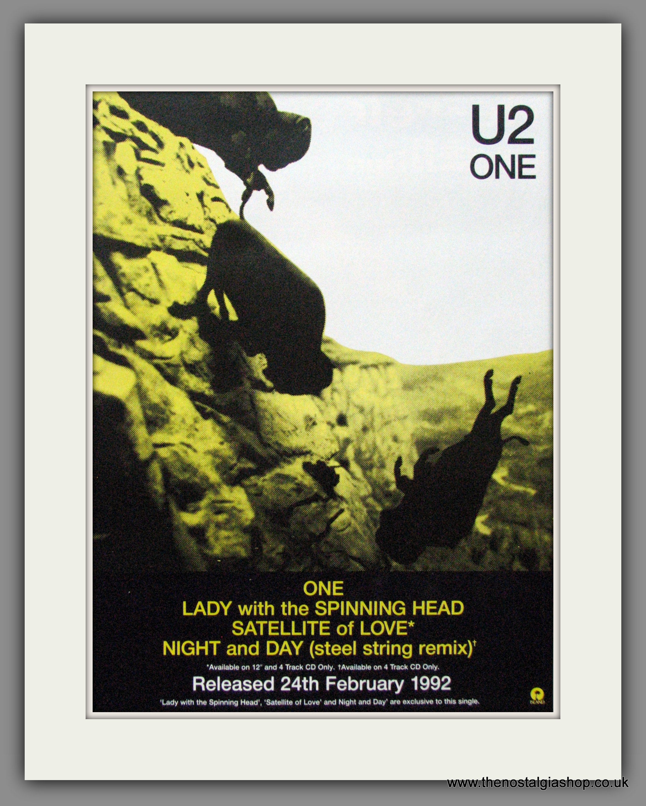 U2. One. 1992 Original Advert (ref AD52701) – The Nostalgia Shop