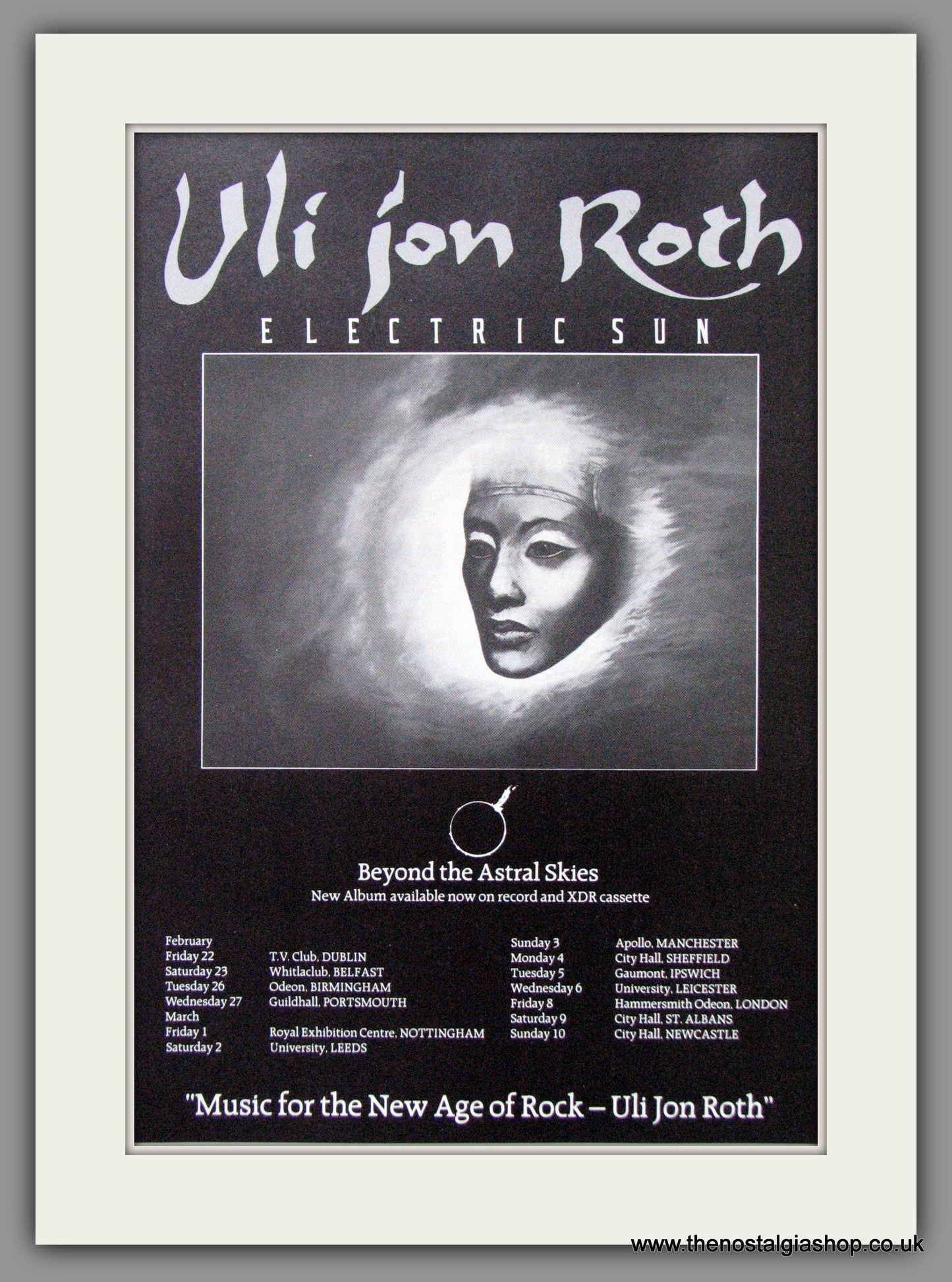 Uli Jon Roth. Beyond The Astral Skies. 1985 Large Original Advert (ref ...