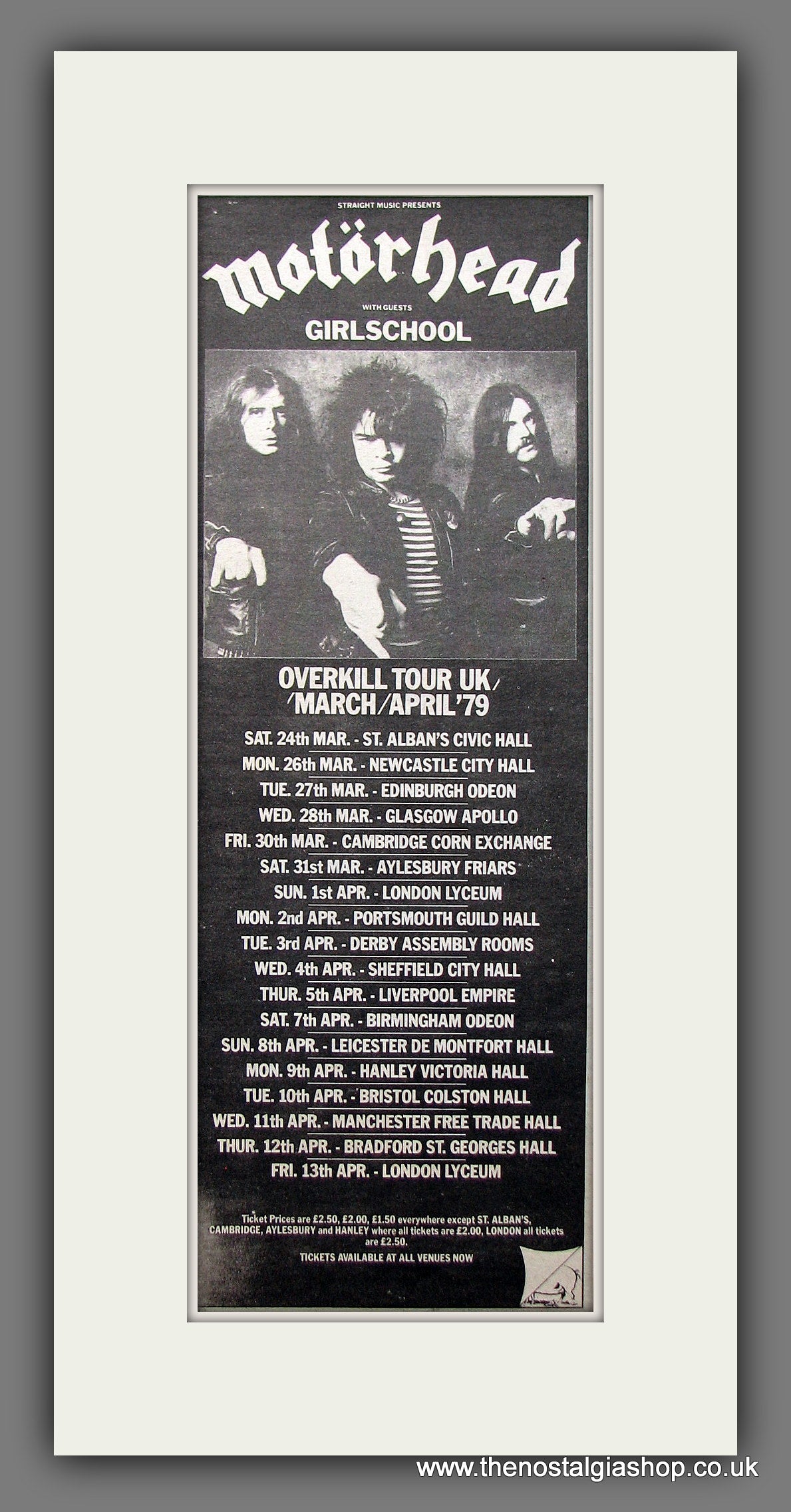 Motorhead UK Tour '79. Original Advert 1979 (ref AD200151) – The ...