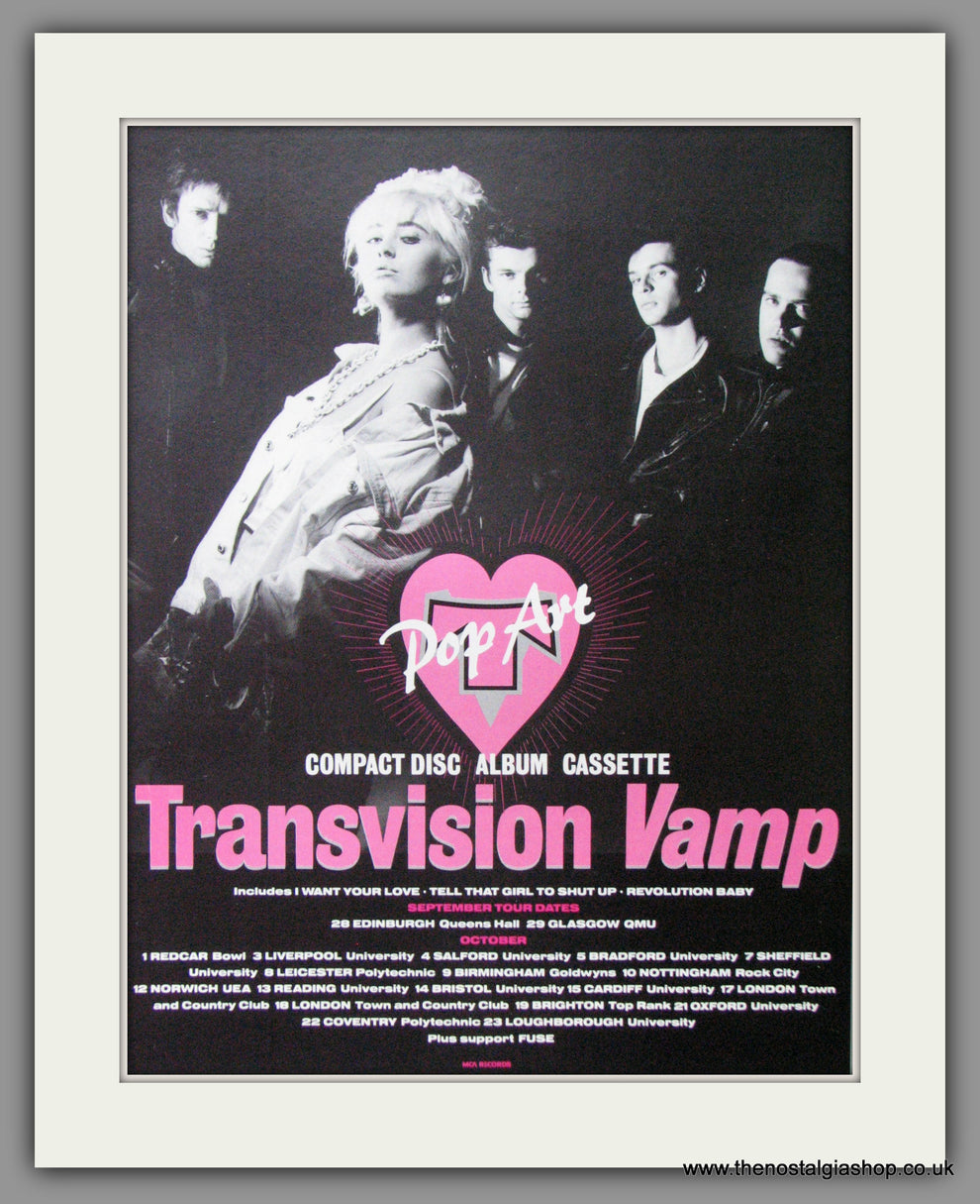 Transvision Vamp, Pop Art. 1988 Original Advert (ref AD53131) – The ...