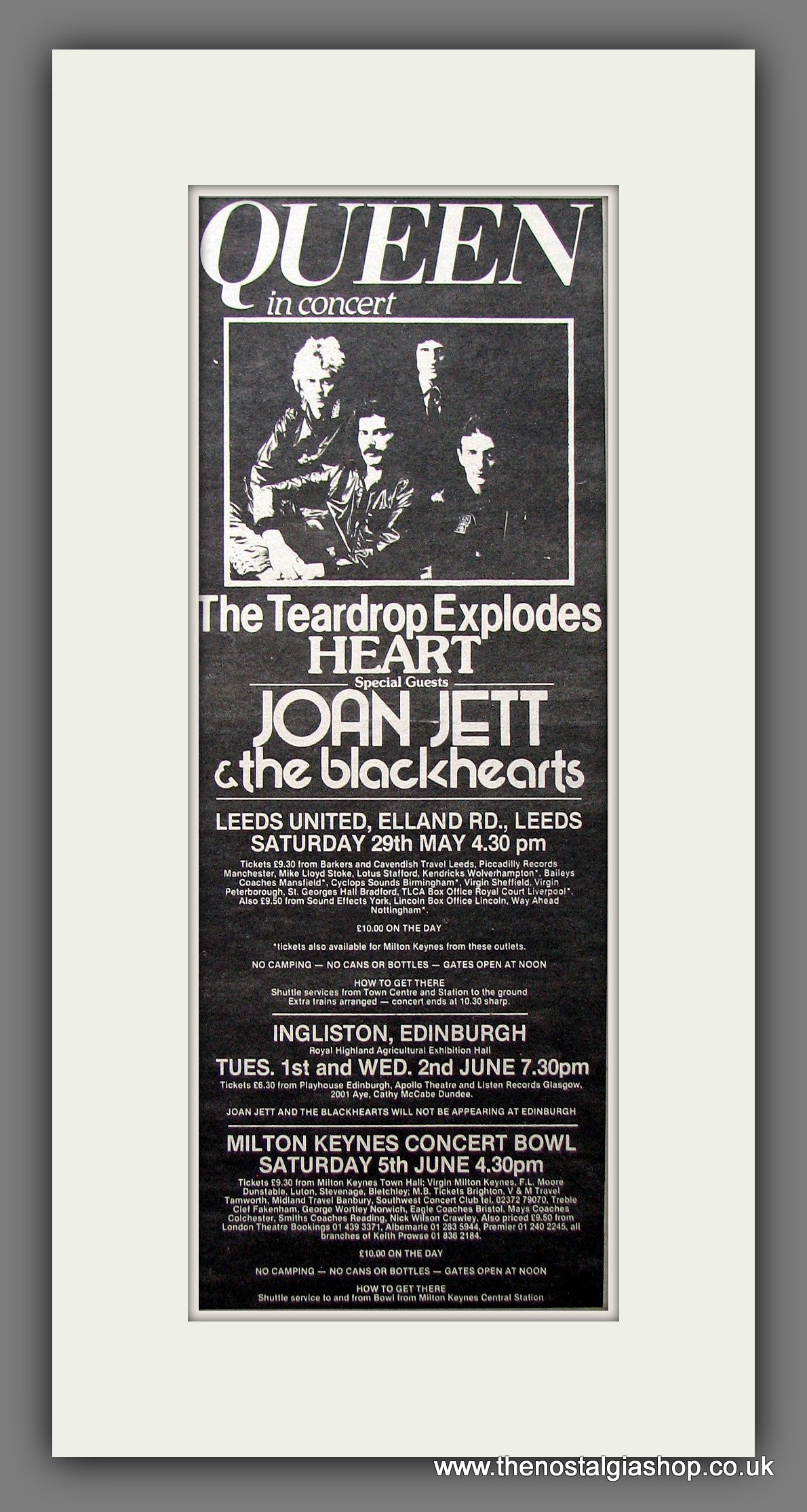 Queen. Concert Tour '82. Elland Road. Original Advert 1982 (ref AD2002 ...