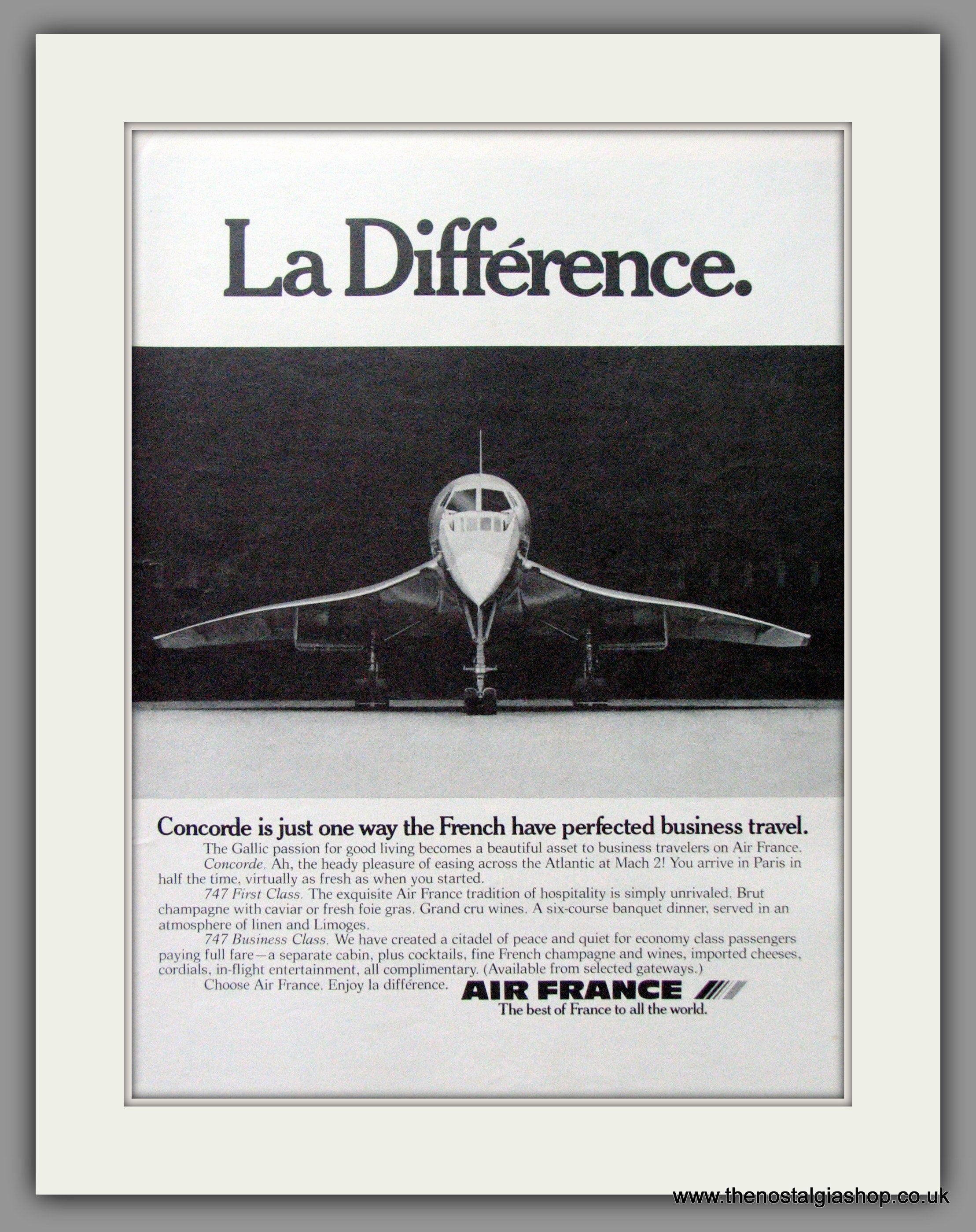 Concorde, Air France, La Difference. Original Advert 1979 (ref AD51712 ...