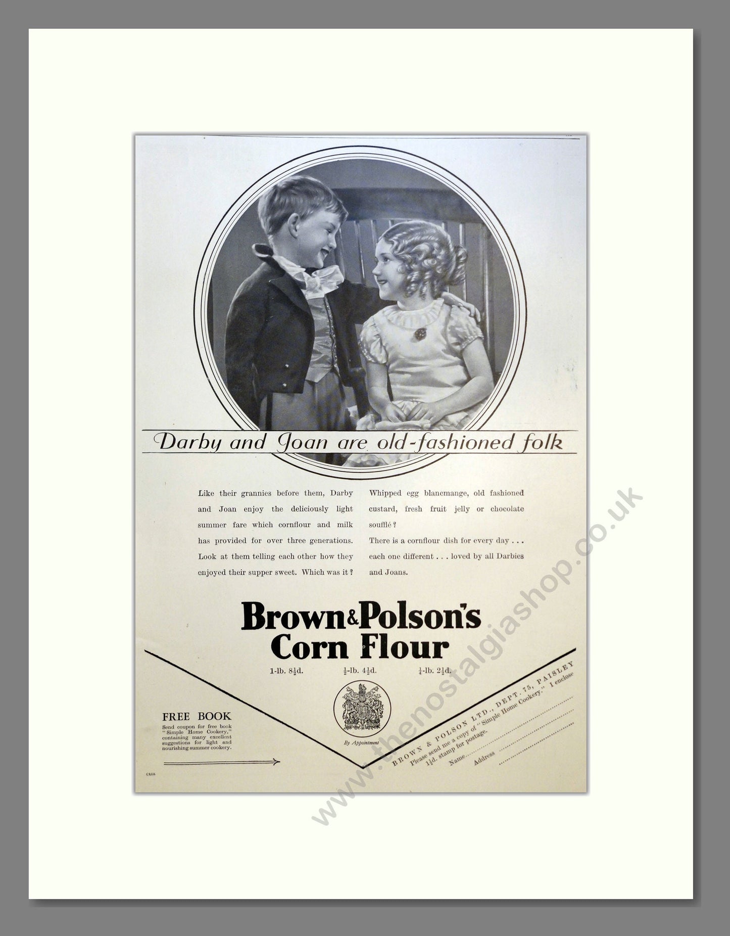 Brown and Polson's Corn Flour. Vintage Advert 1935 (ref AD301506) – The ...