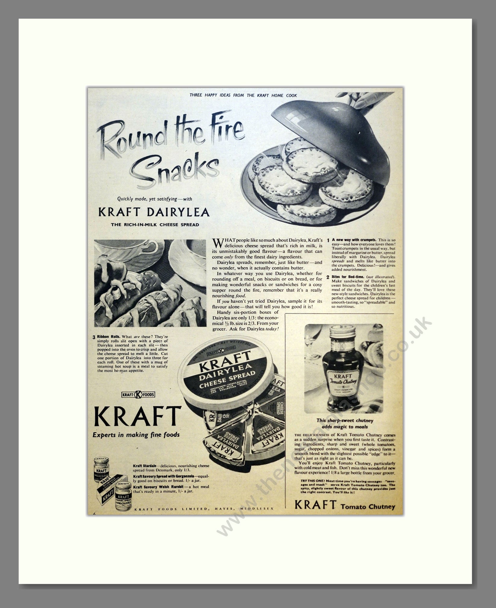 Kraft Dairylea. Vintage Advert 1954 (ref AD301600) – The Nostalgia Shop