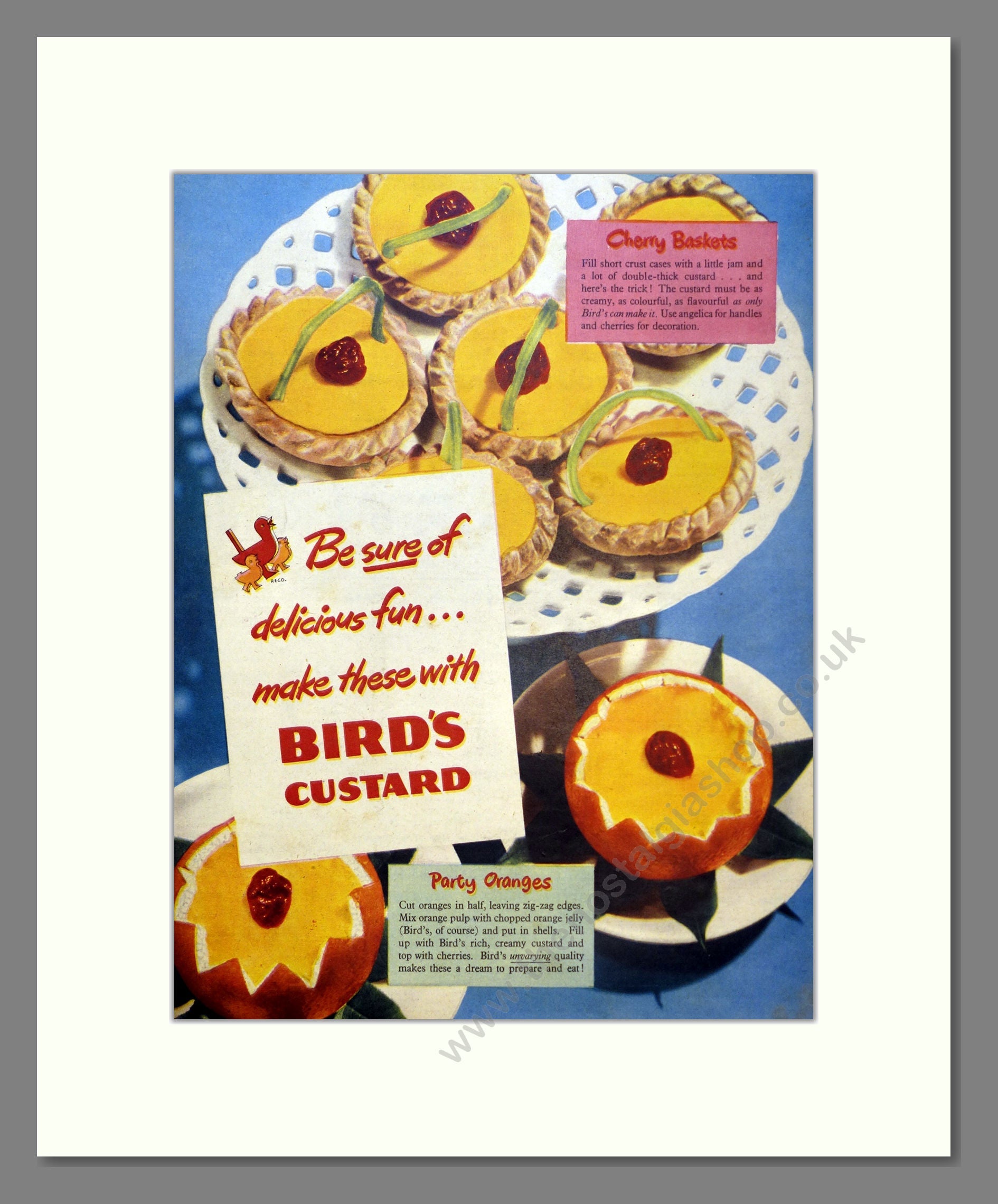 Bird's Custard. Vintage Advert 1950 (ref AD301737) – The Nostalgia Shop