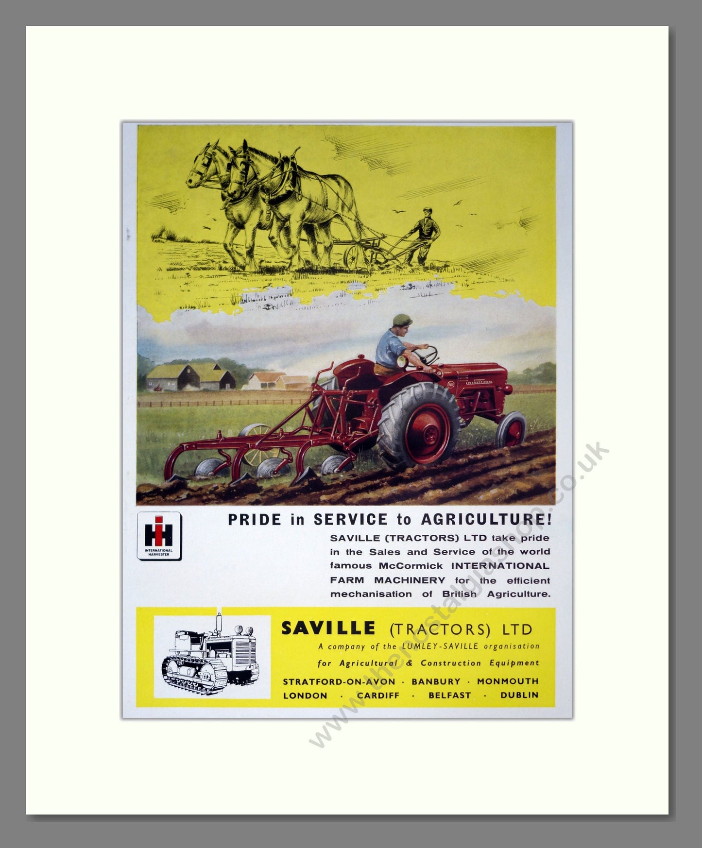 Saville Tractors. Vintage Advert (ref AD301776) – The Nostalgia Shop