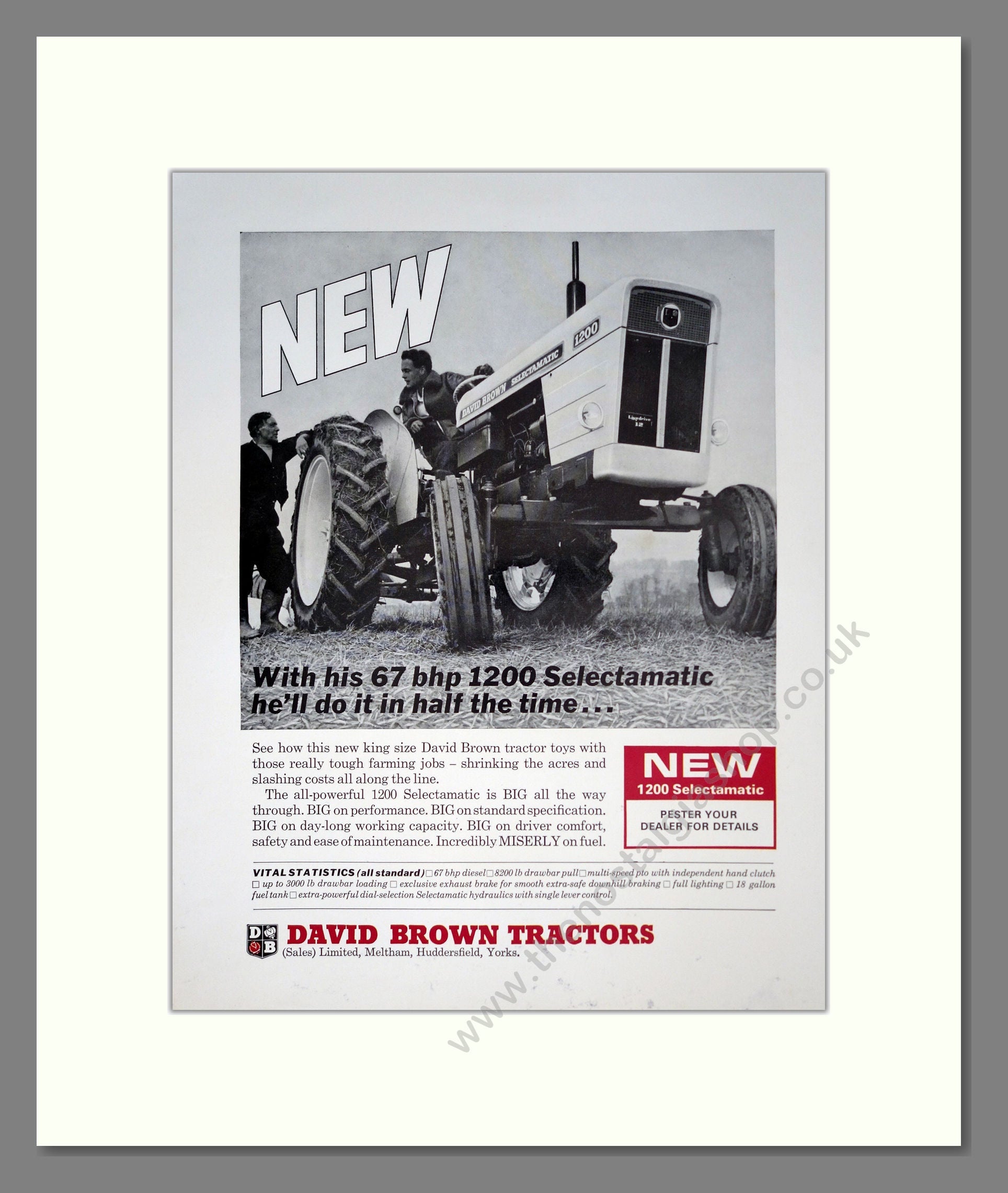 David Brown Tractors. Vintage Advert (ref AD301787) – The Nostalgia Shop