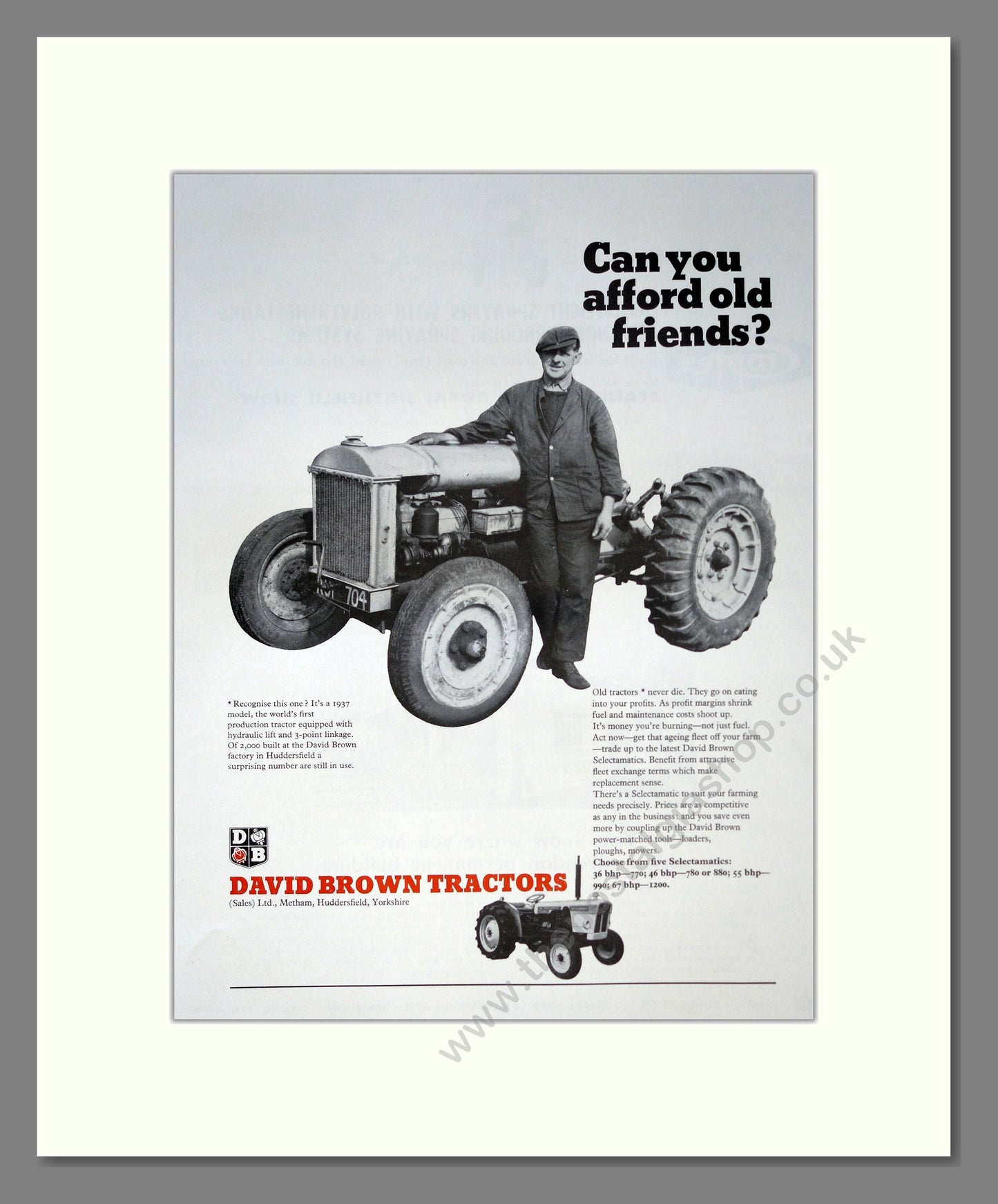 David Brown Tractors. Vintage Advert (ref AD301789) – The Nostalgia Shop