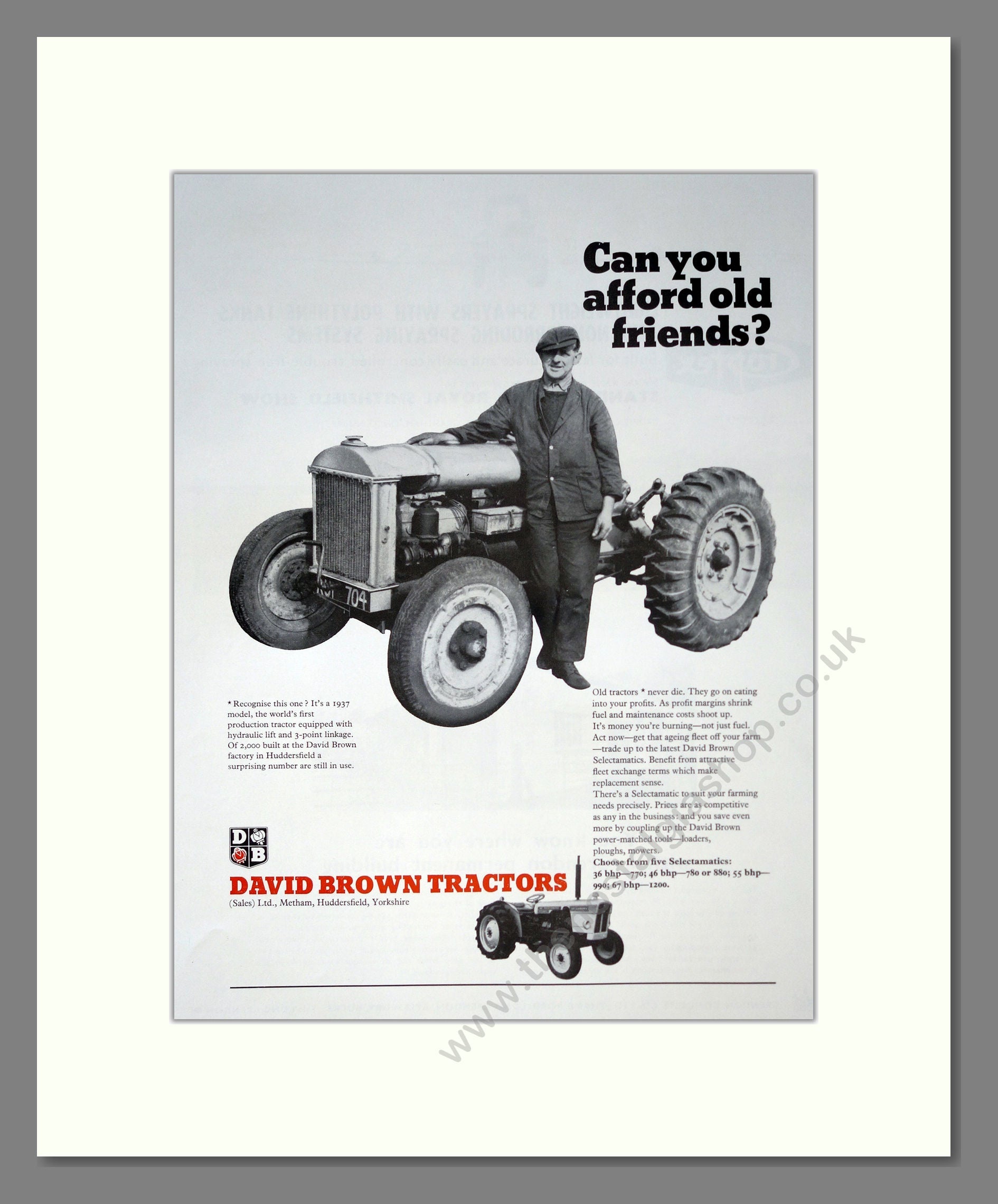 David Brown Tractors. Vintage Advert (ref AD301789) – The Nostalgia Shop