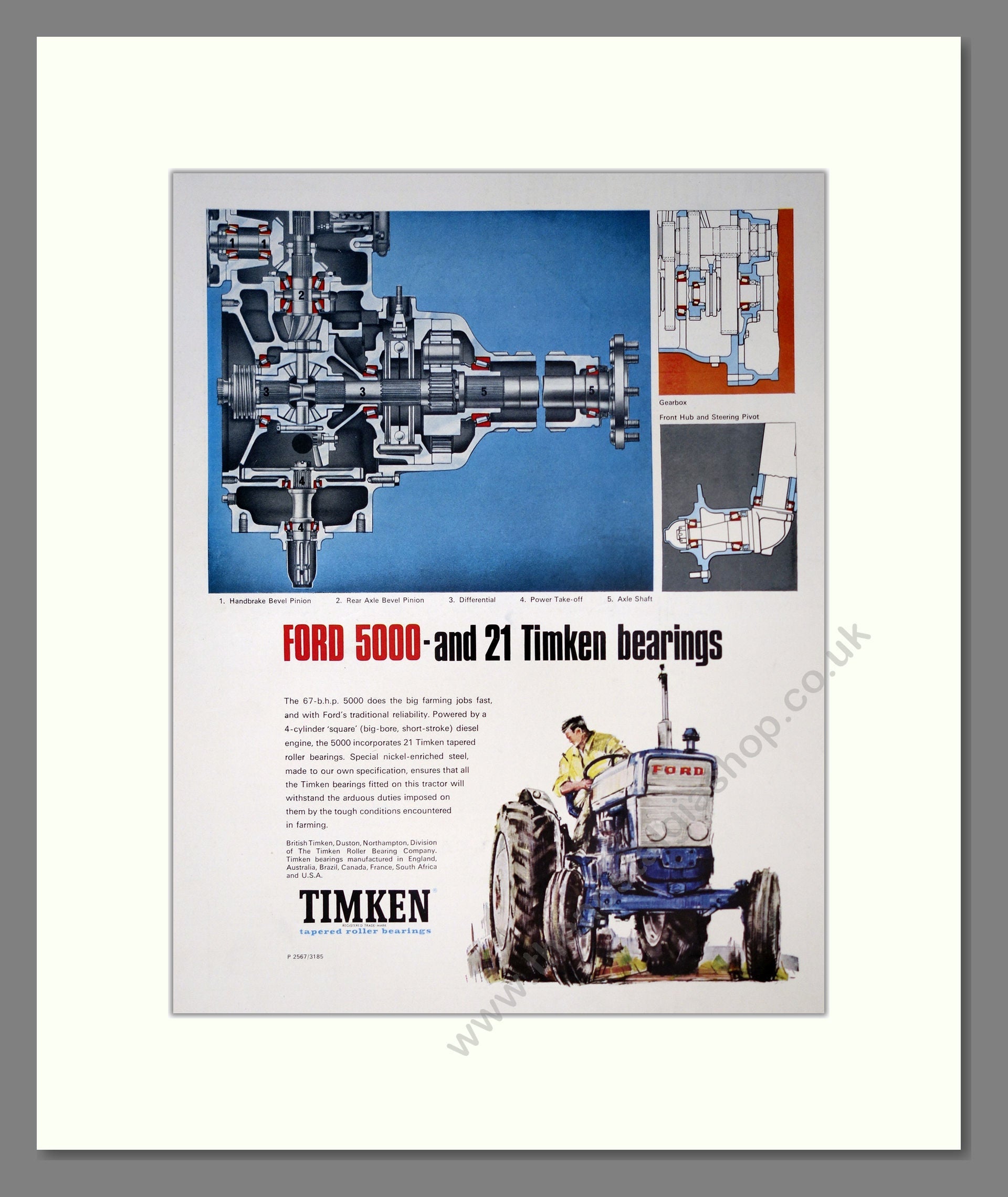 Timken Bearings / Ford. Vintage Advert (ref AD301810) – The Nostalgia Shop