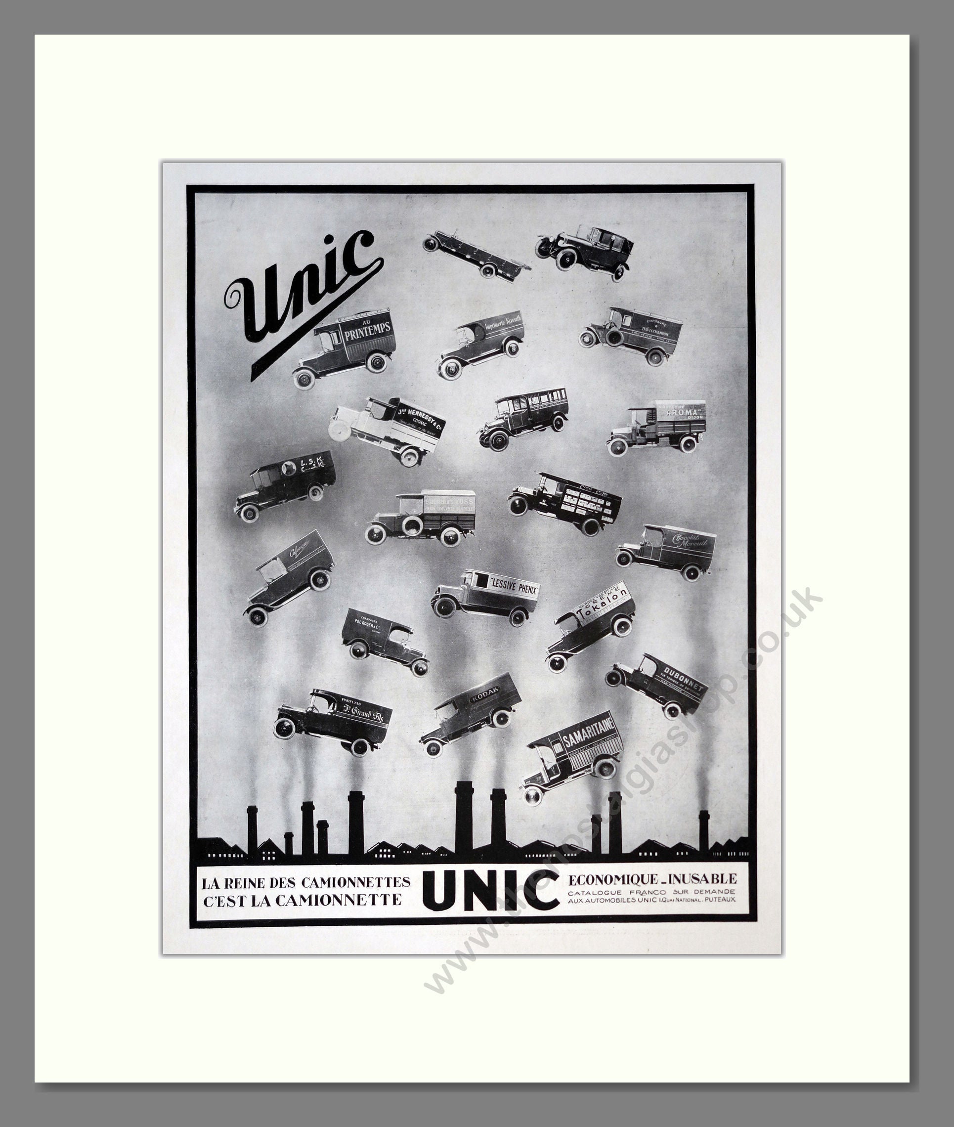 Unic Trucks. Vintage Advert (ref AD301871) – The Nostalgia Shop