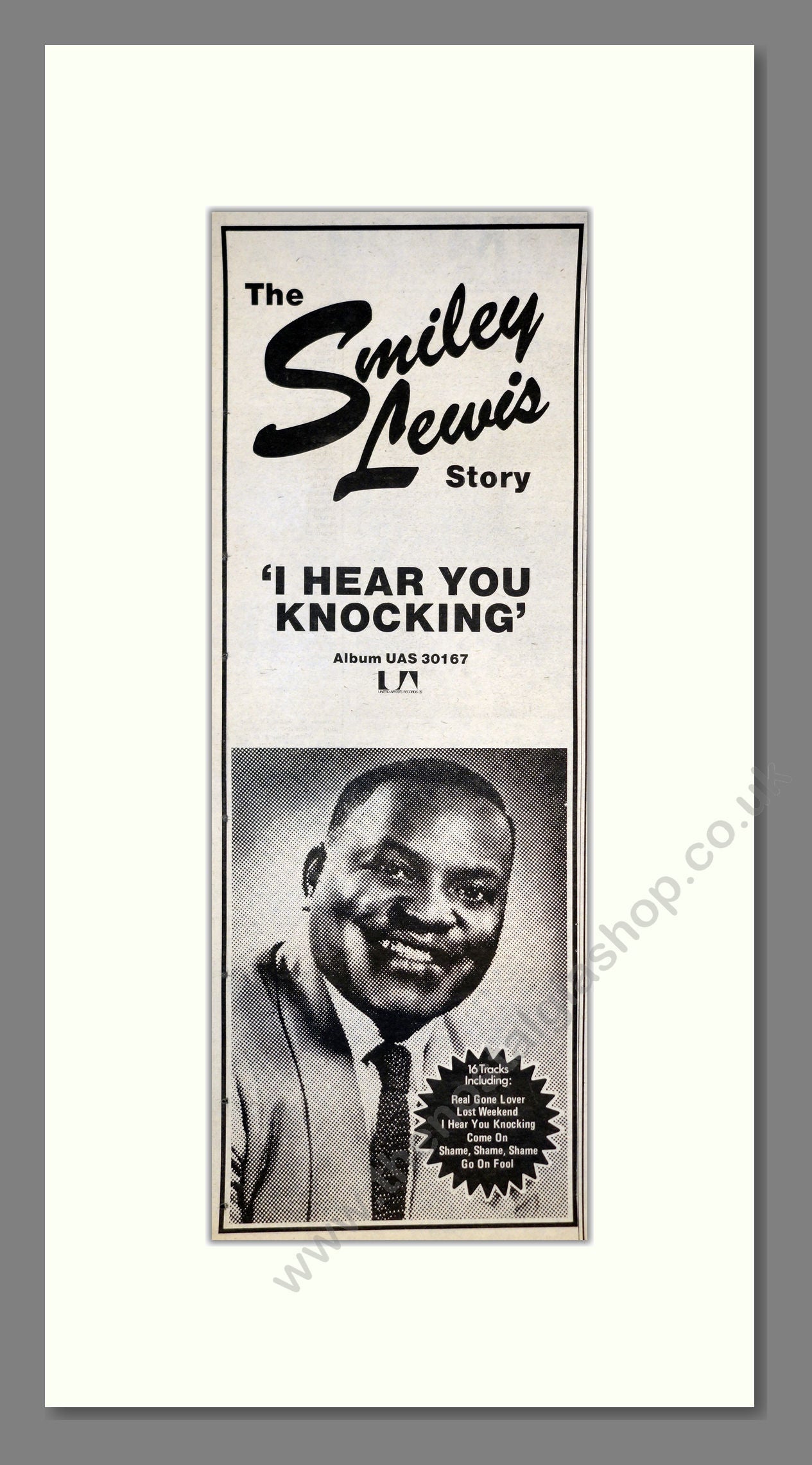 Smiley Lewis Story - I Hear You Knocking. Vintage Advert 1978 (ref AD2 ...