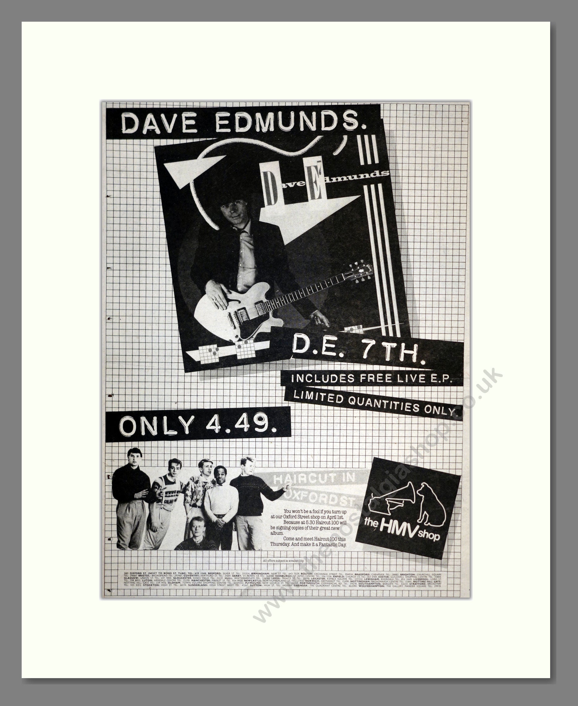 Dave Edmunds - DE 7th. Vintage Advert 1982 (ref AD17257) – The ...