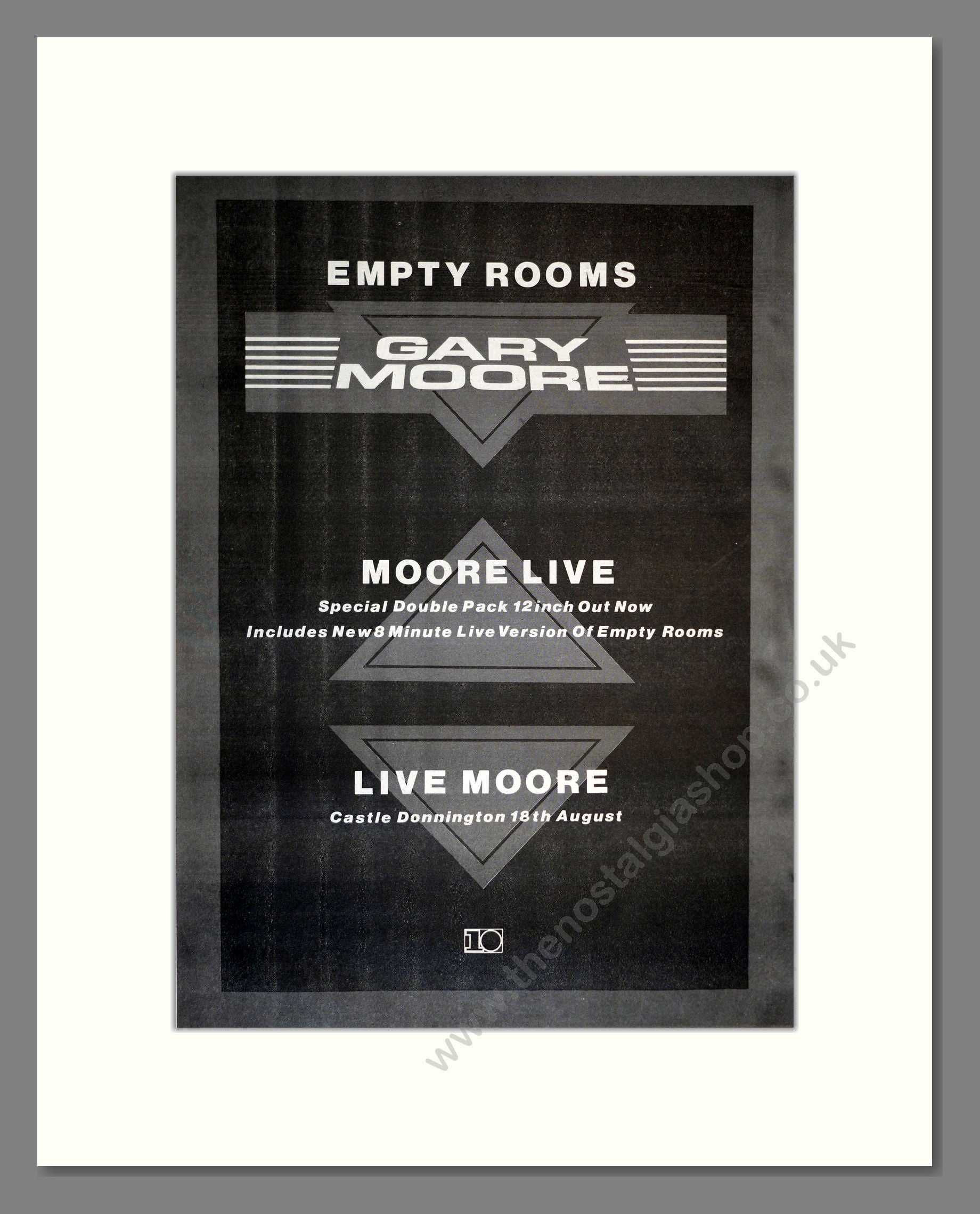 Gary Moore - Empty Rooms Live. Vintage Advert 1984 (ref AD17272) – The ...