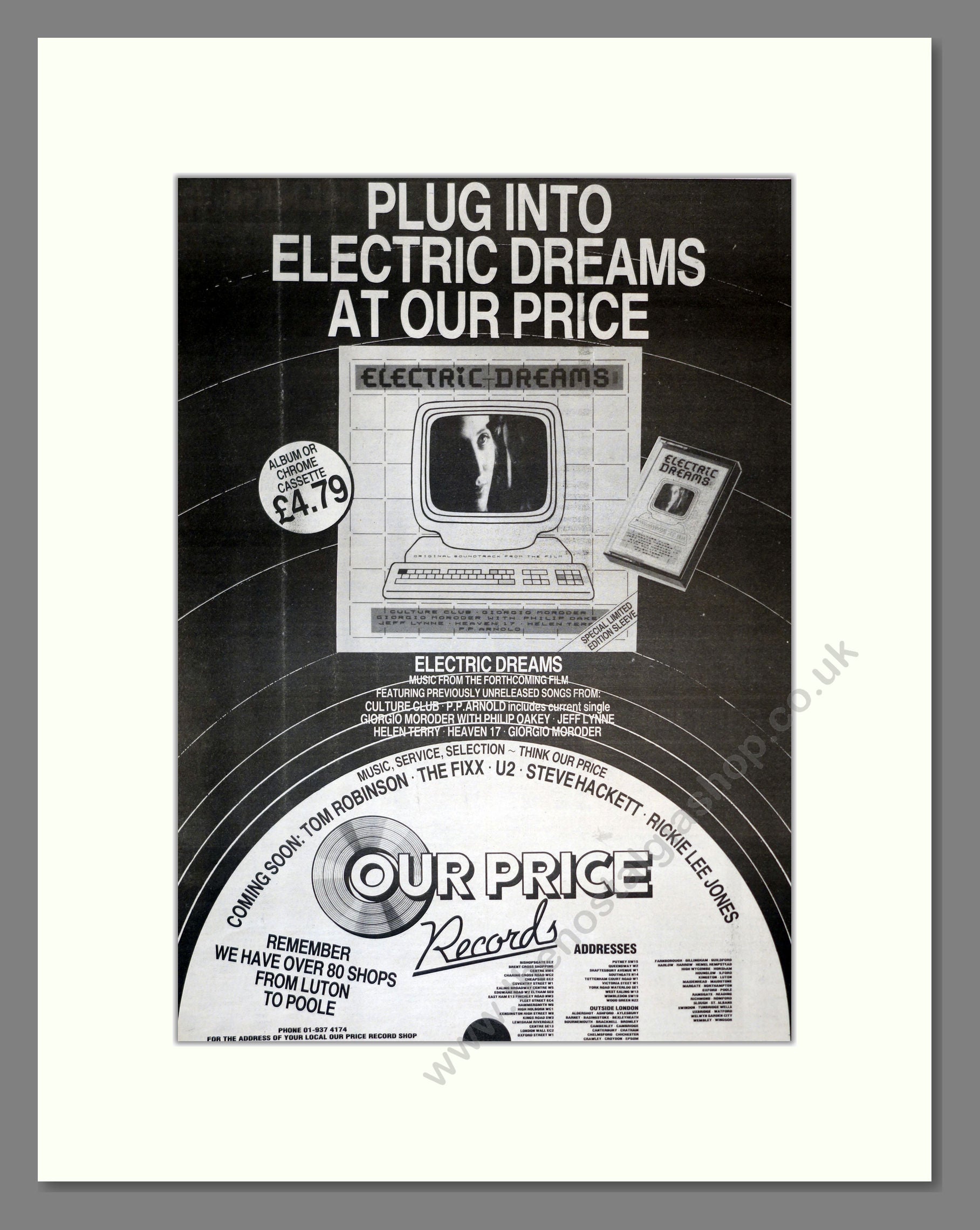 Various Artists - Electric Dreams. Vintage Advert 1984 (ref AD17273 ...