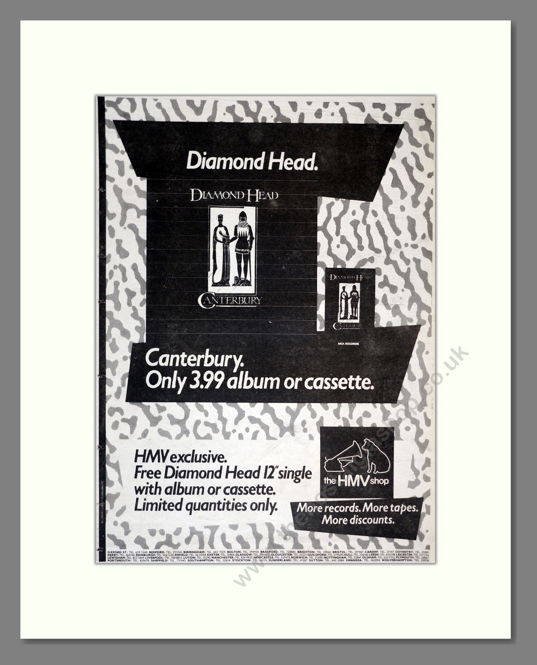 Diamond Head - Canterbury. Vintage Advert 1983 (ref AD17293) – The ...