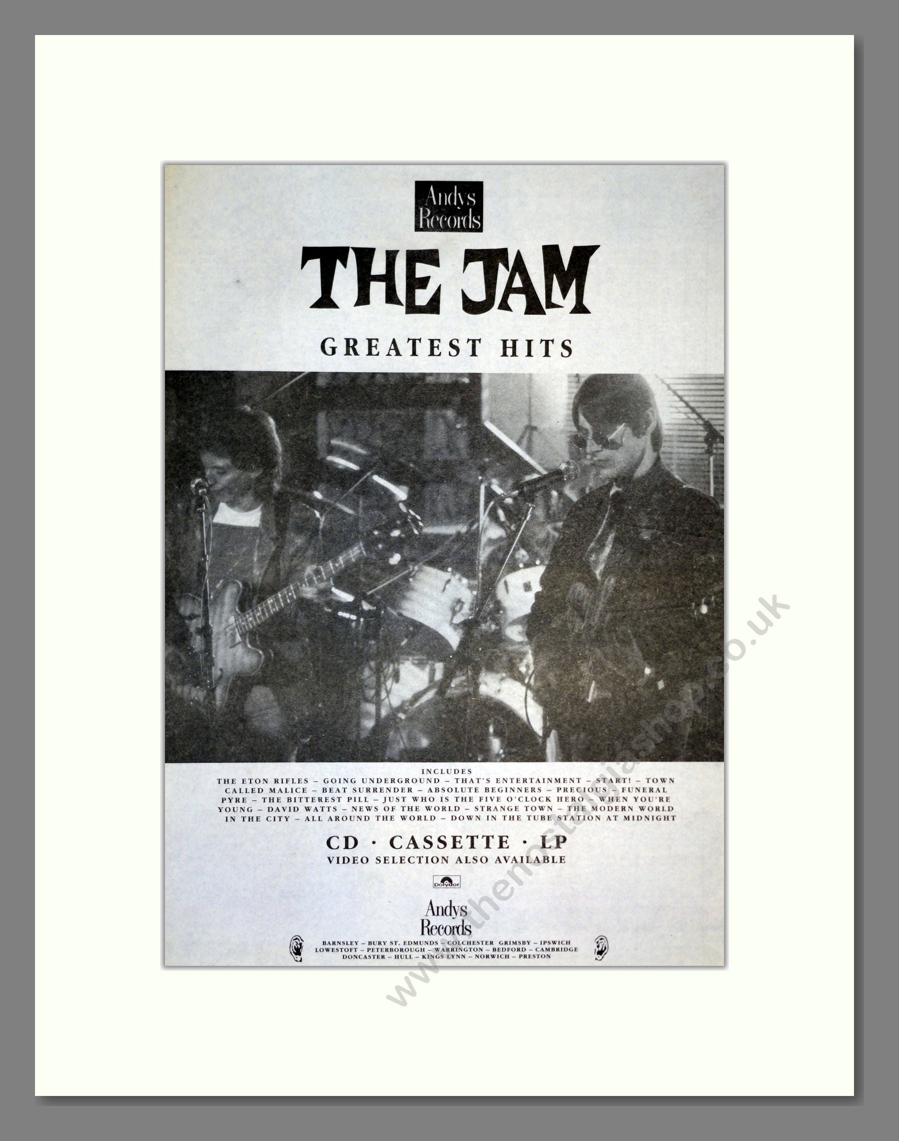 Jam (The) - Greatest Hits. Vintage Advert 1991 (ref AD17321) – The ...