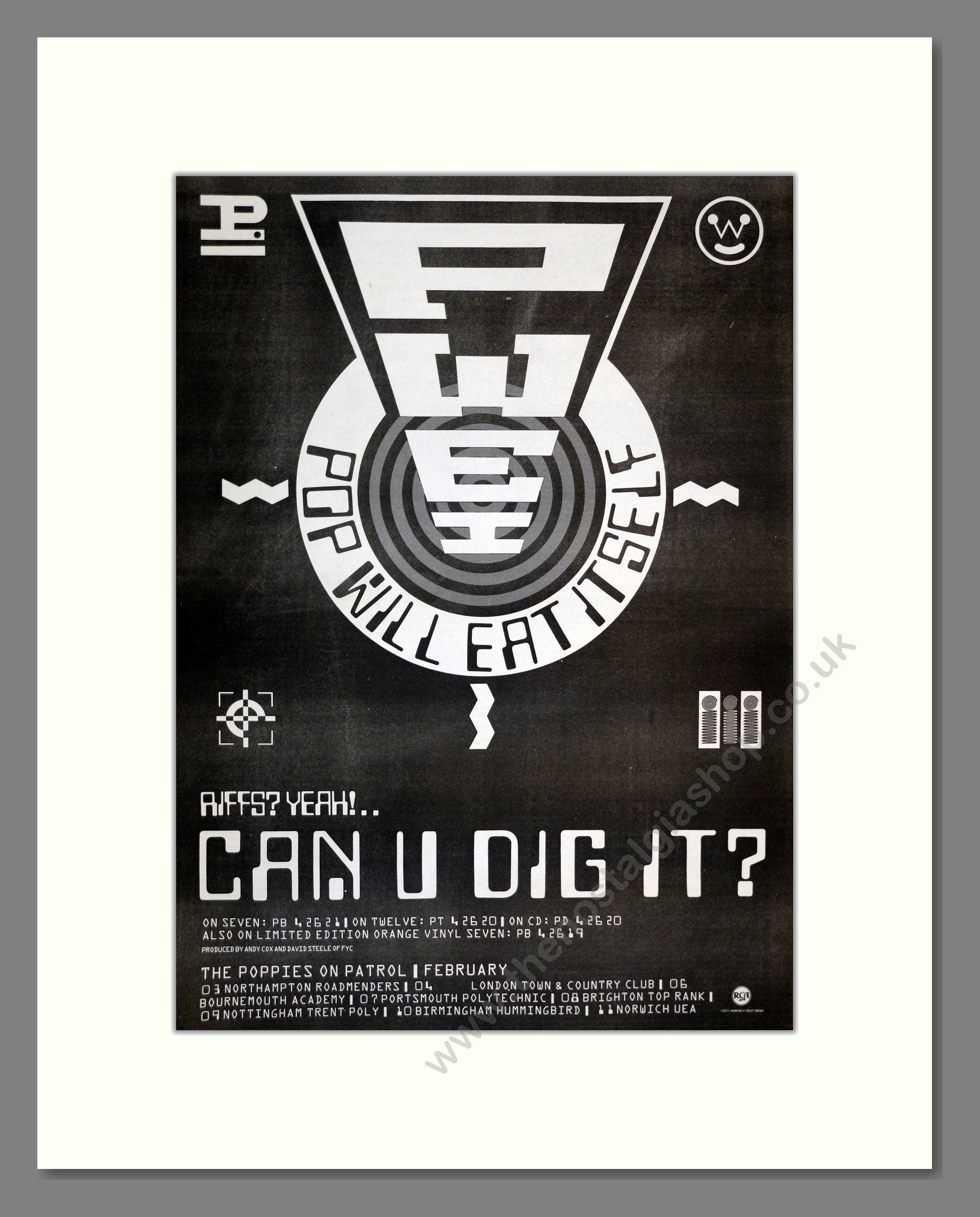 Pop Will Eat Itself - Can U Dig It. Vintage Advert 1989 (ref AD17331 ...