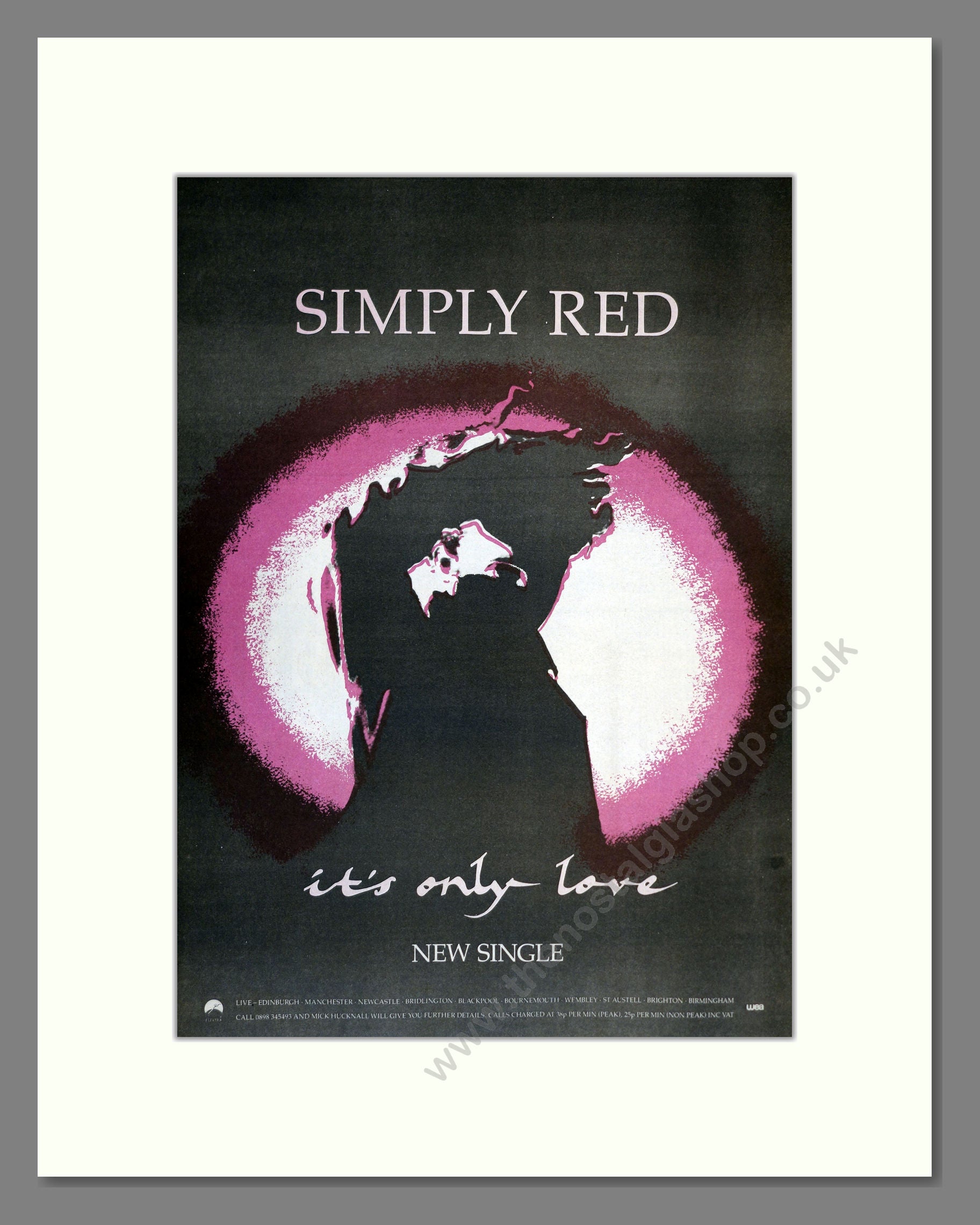 Simply Red - It's Only Love. Vintage Advert 1989 (ref AD17336) – The ...