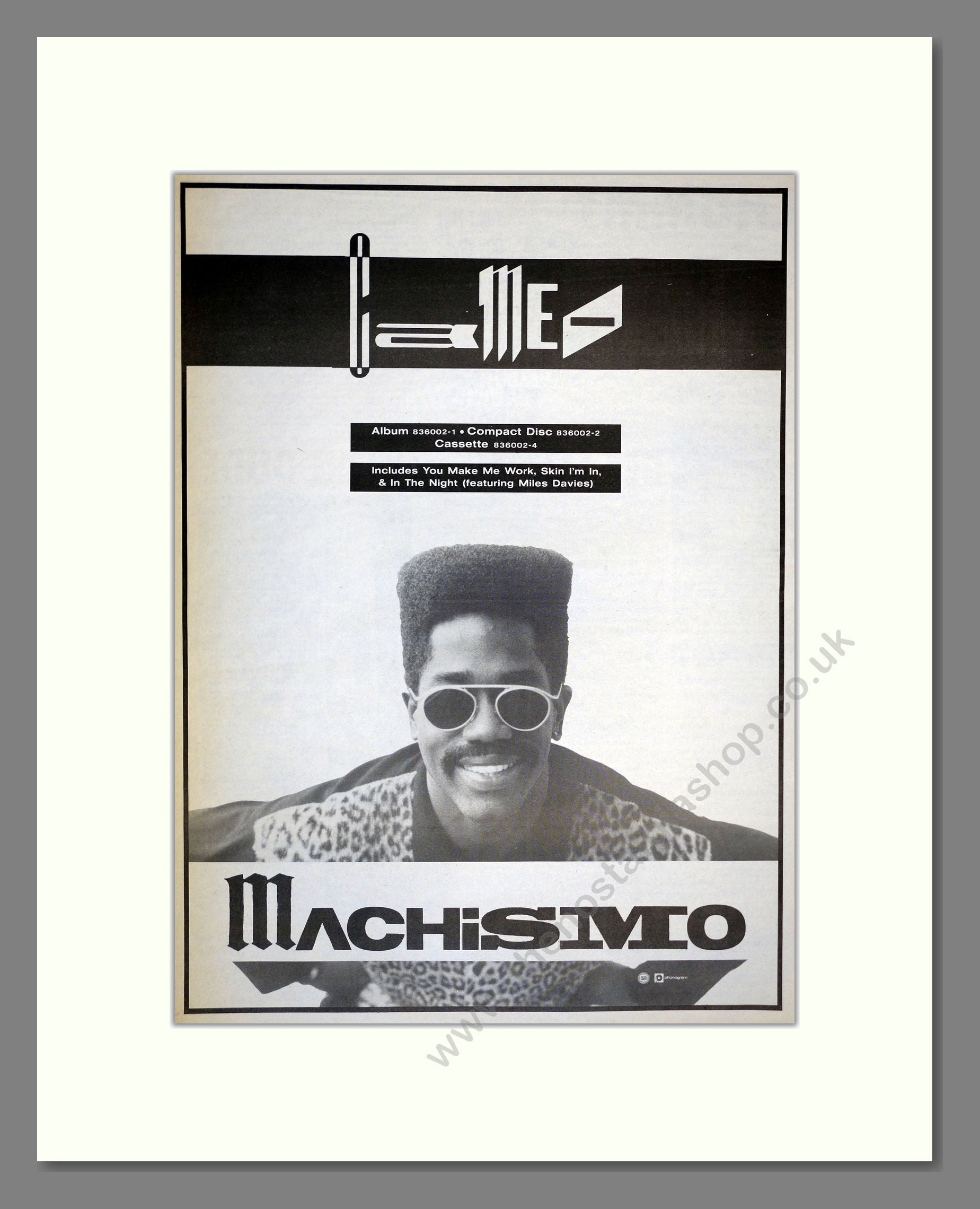 Cameo - Machismo. Vintage Advert 1988 (ref AD17390) – The Nostalgia Shop