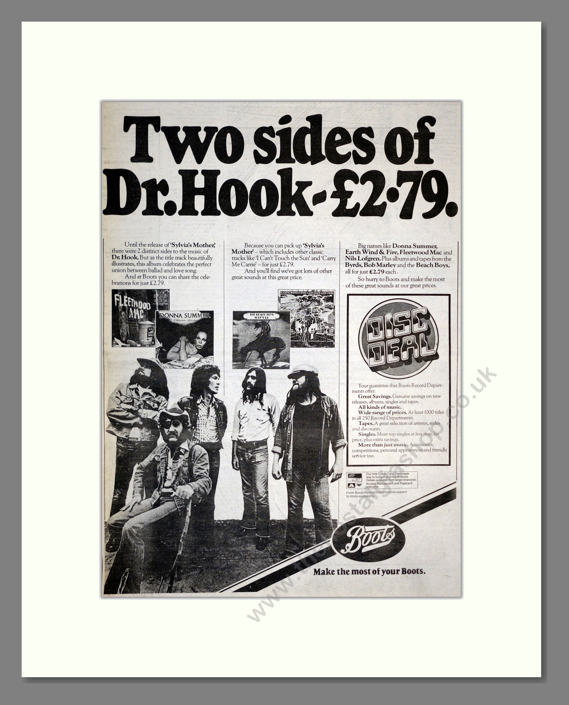 Dr Hook - 2 Albums. Vintage Advert 1980 (ref AD17443) – The Nostalgia Shop