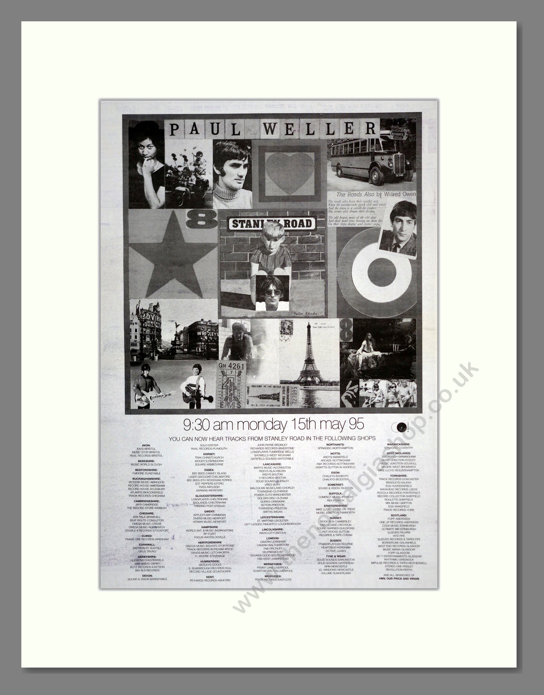Paul Weller - Stanley Road. Vintage Advert 1995 (ref AD17610) – The ...