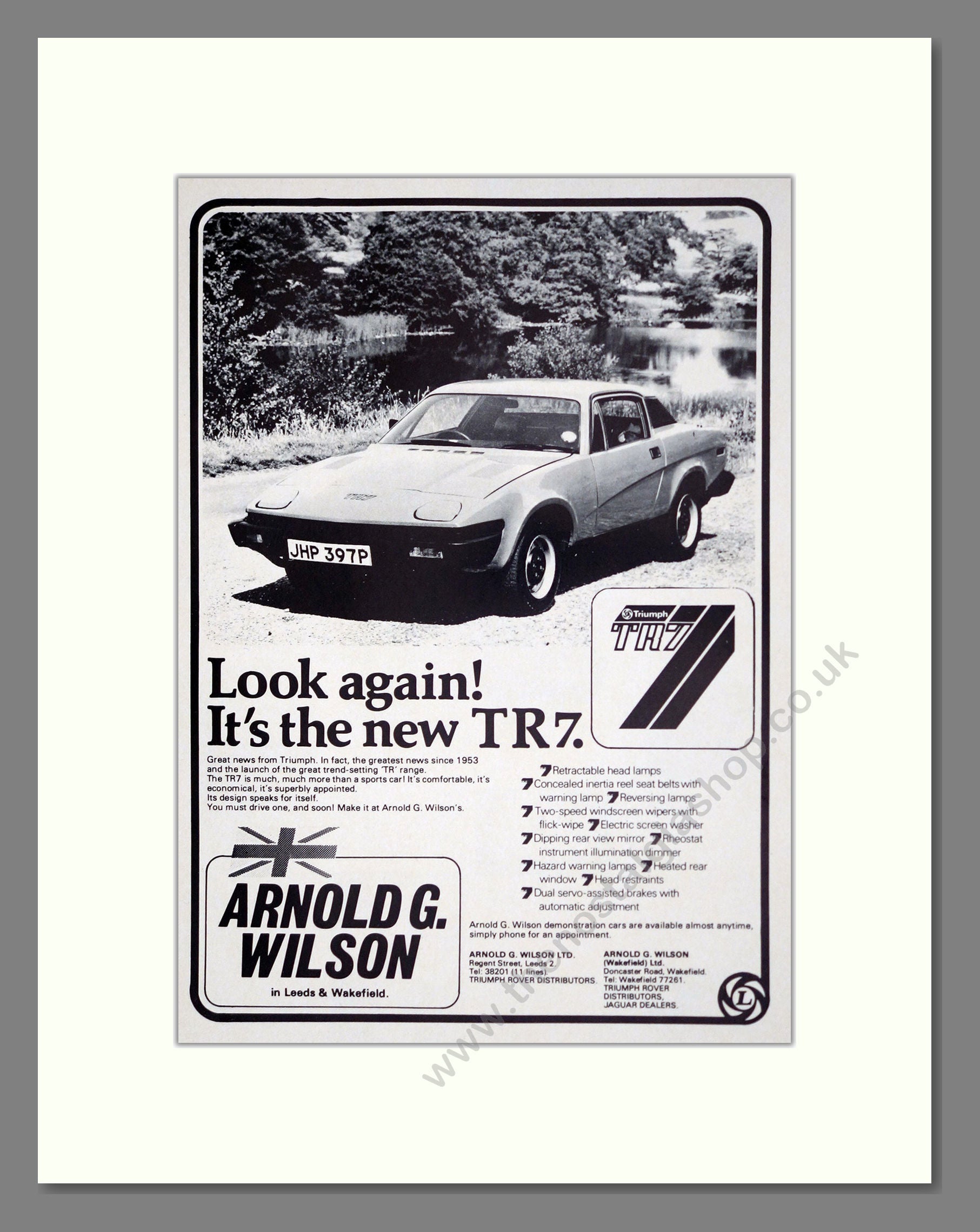 Triumph - TR7. Vintage Advert 1976 (ref AD61226) – The Nostalgia Shop