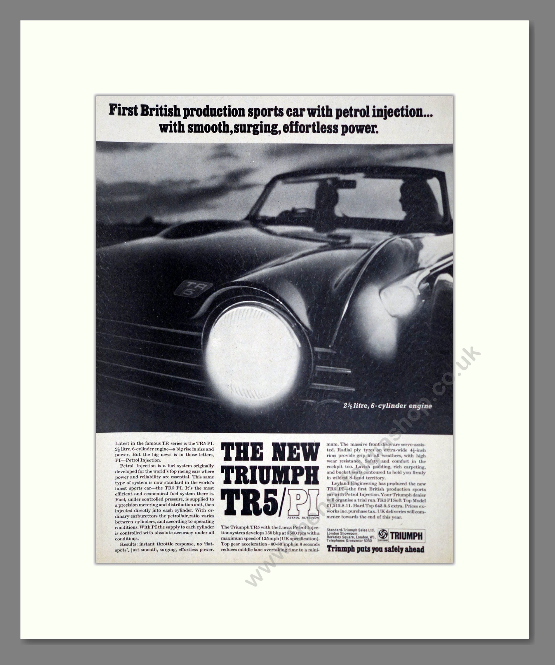 Triumph - TR5. Vintage Advert 1967 (ref AD61243) – The Nostalgia Shop