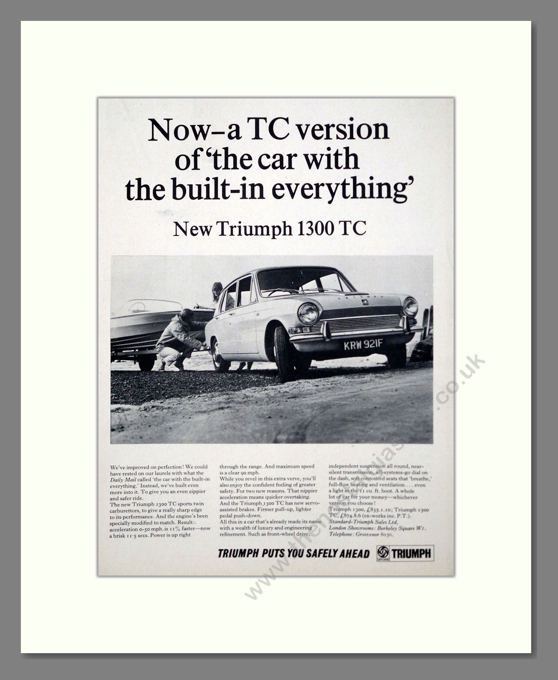Triumph - 1300 TC. Vintage Advert 1967 (ref AD61344) – The Nostalgia Shop