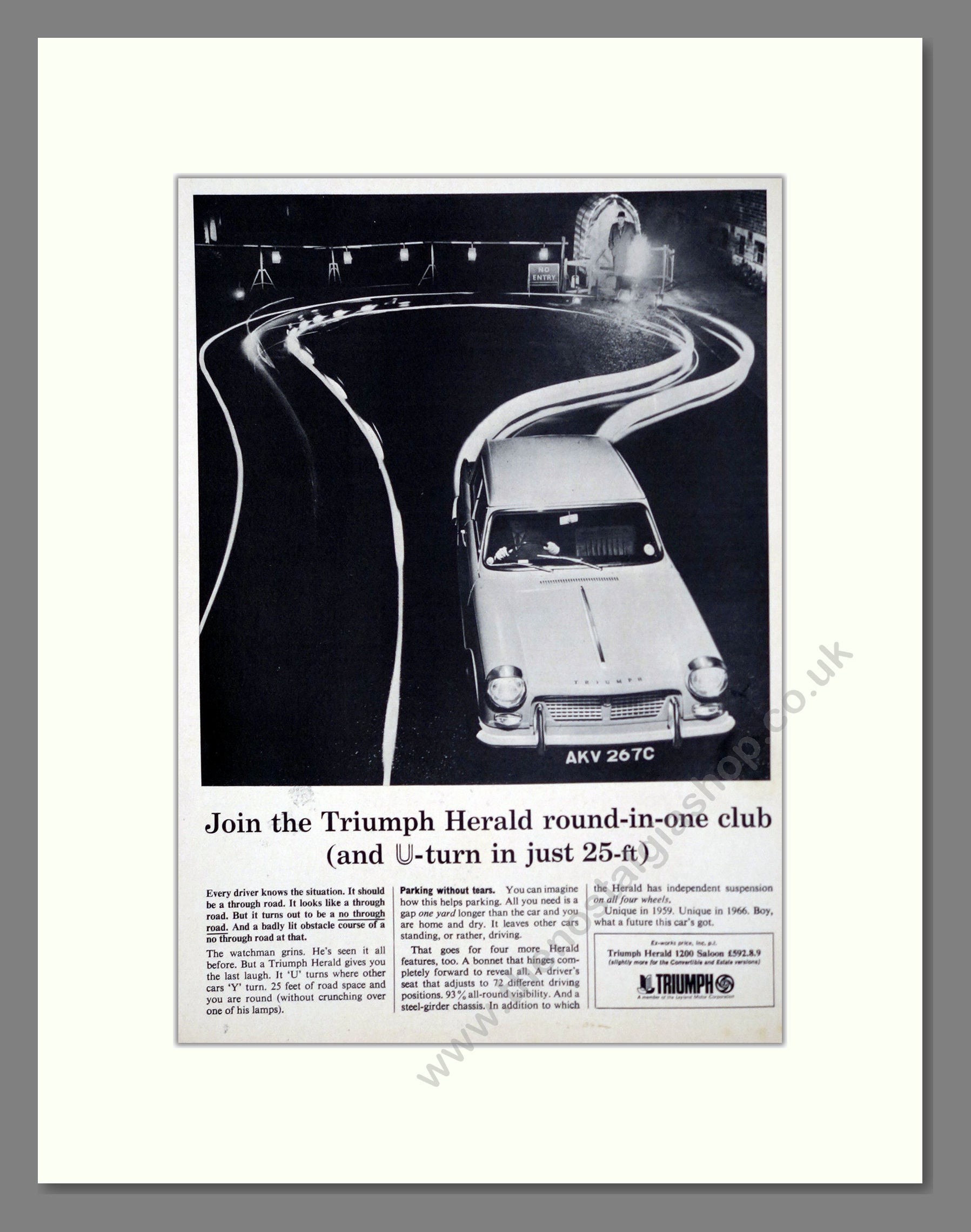 Triumph - Herald. Vintage Advert 1966 (ref AD61388) – The Nostalgia Shop