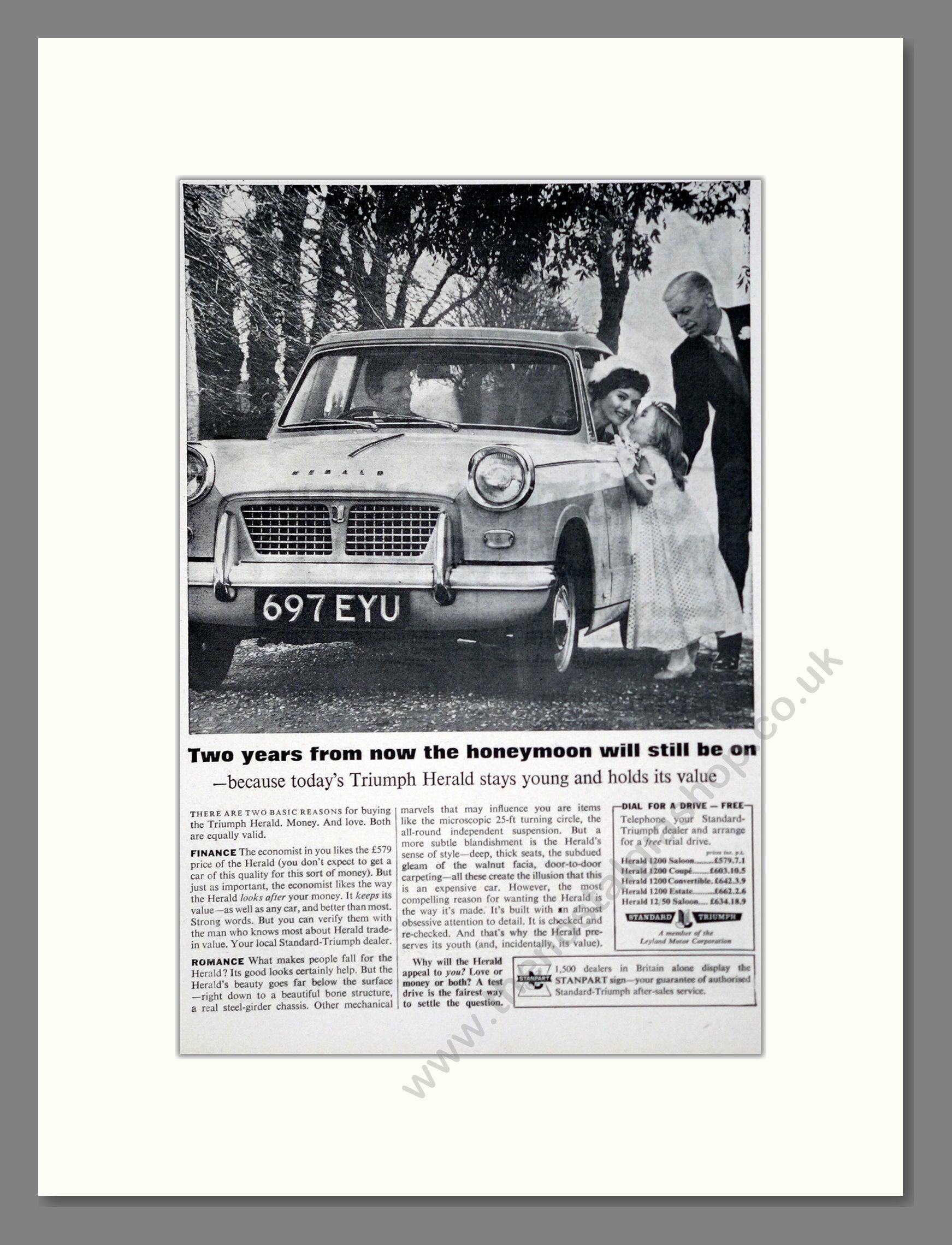 Triumph - Herald. Vintage Advert 1963 (ref AD61389) – The Nostalgia Shop