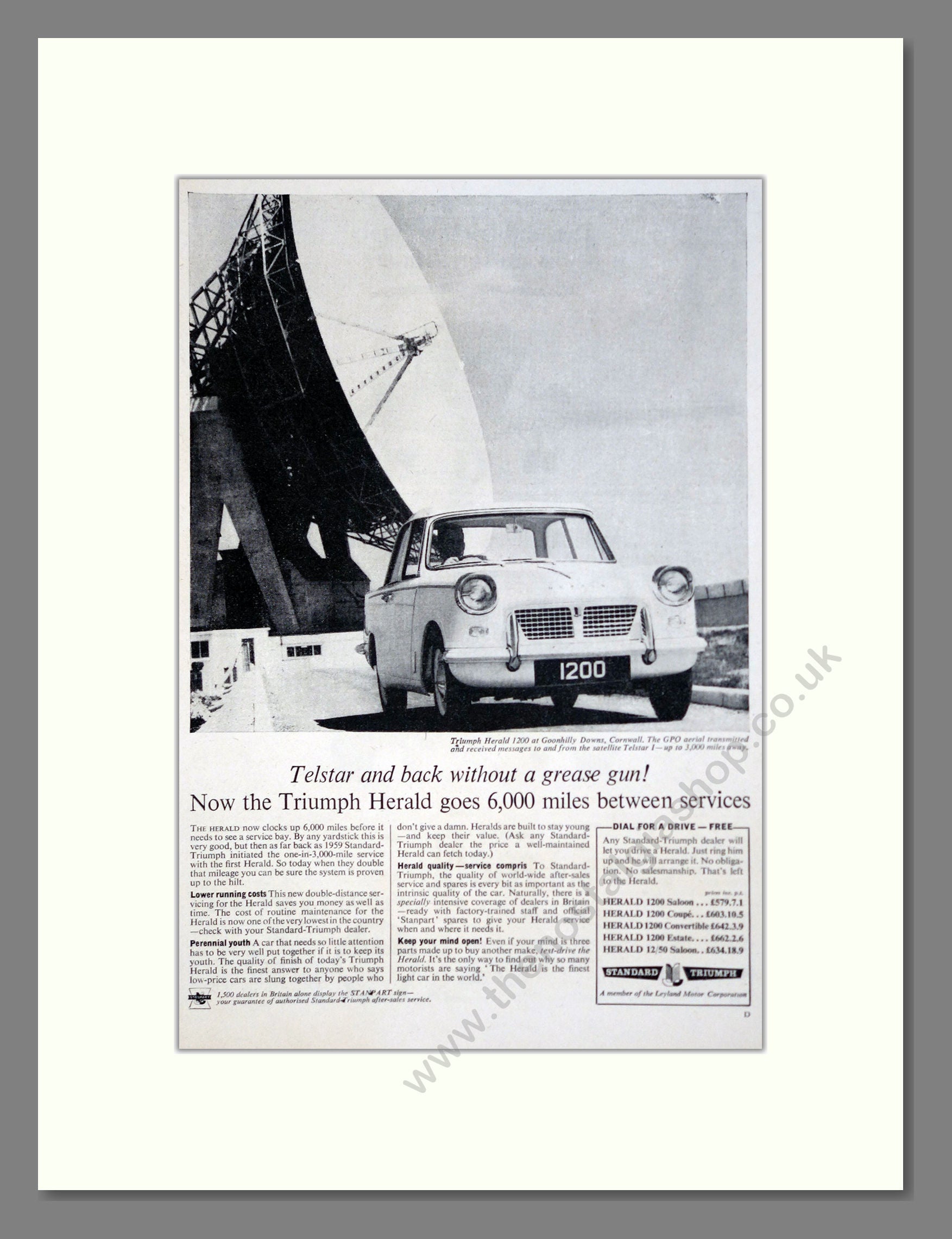 Triumph - Herald. Vintage Advert 1963 (ref AD61390) – The Nostalgia Shop