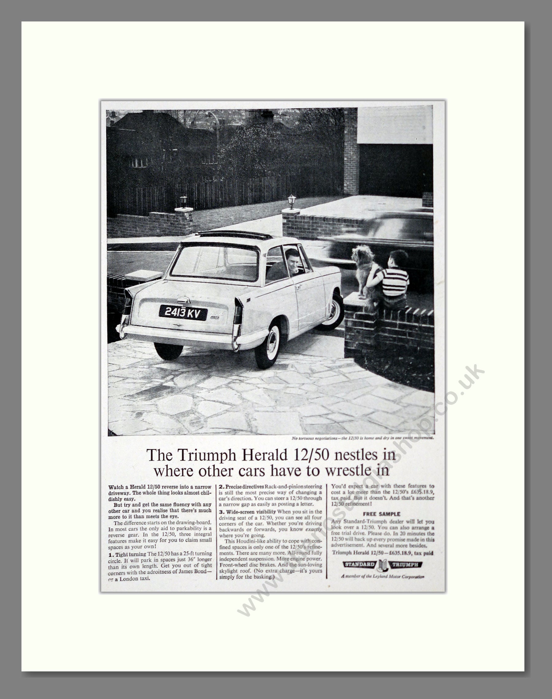 Triumph - Herald. Vintage Advert 1964 (ref AD61394) – The Nostalgia Shop