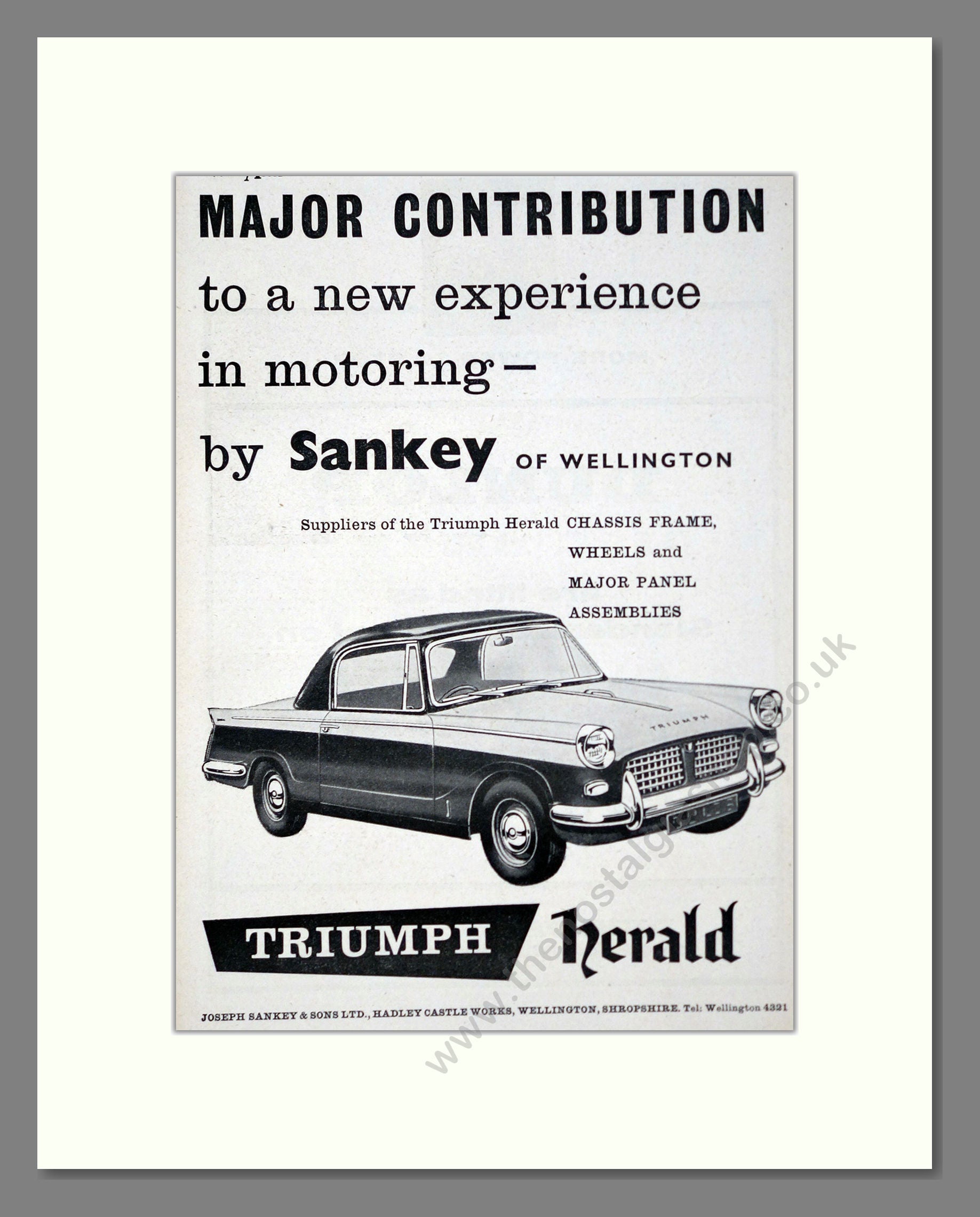 Triumph - Herald. Vintage Advert 1959 (ref AD61405) – The Nostalgia Shop