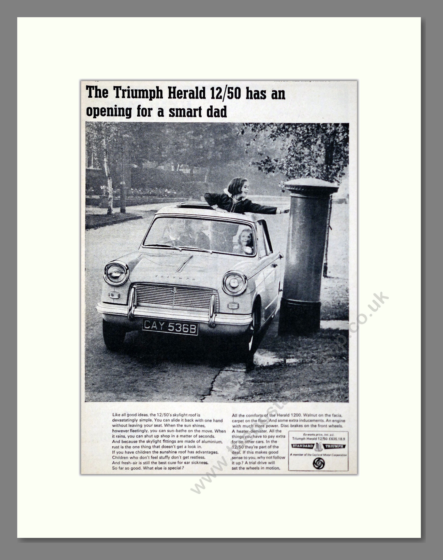 Triumph - Herald. Vintage Advert 1965 (ref AD61407) – The Nostalgia Shop