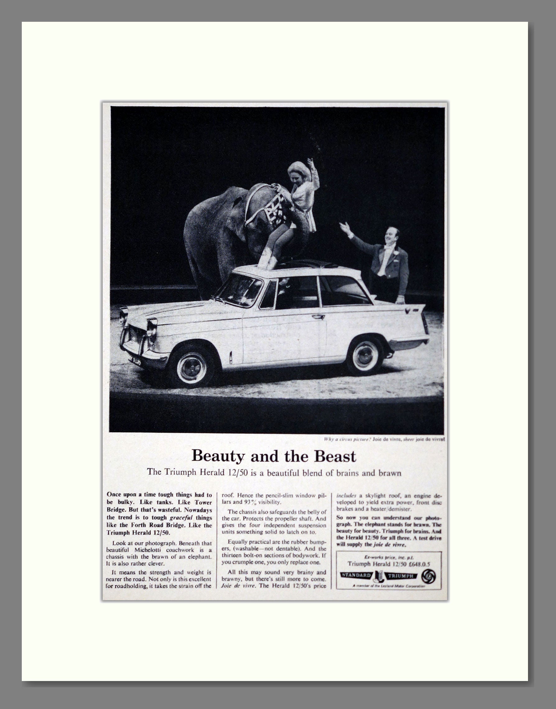 Triumph - Herald. Vintage Advert 1965 (ref AD61409) – The Nostalgia Shop