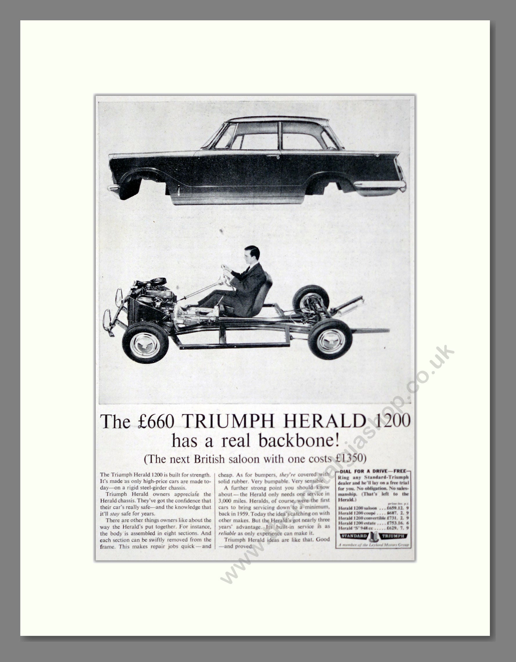 Triumph - Herald 1200. Vintage Advert 1962 (ref AD61412) – The ...