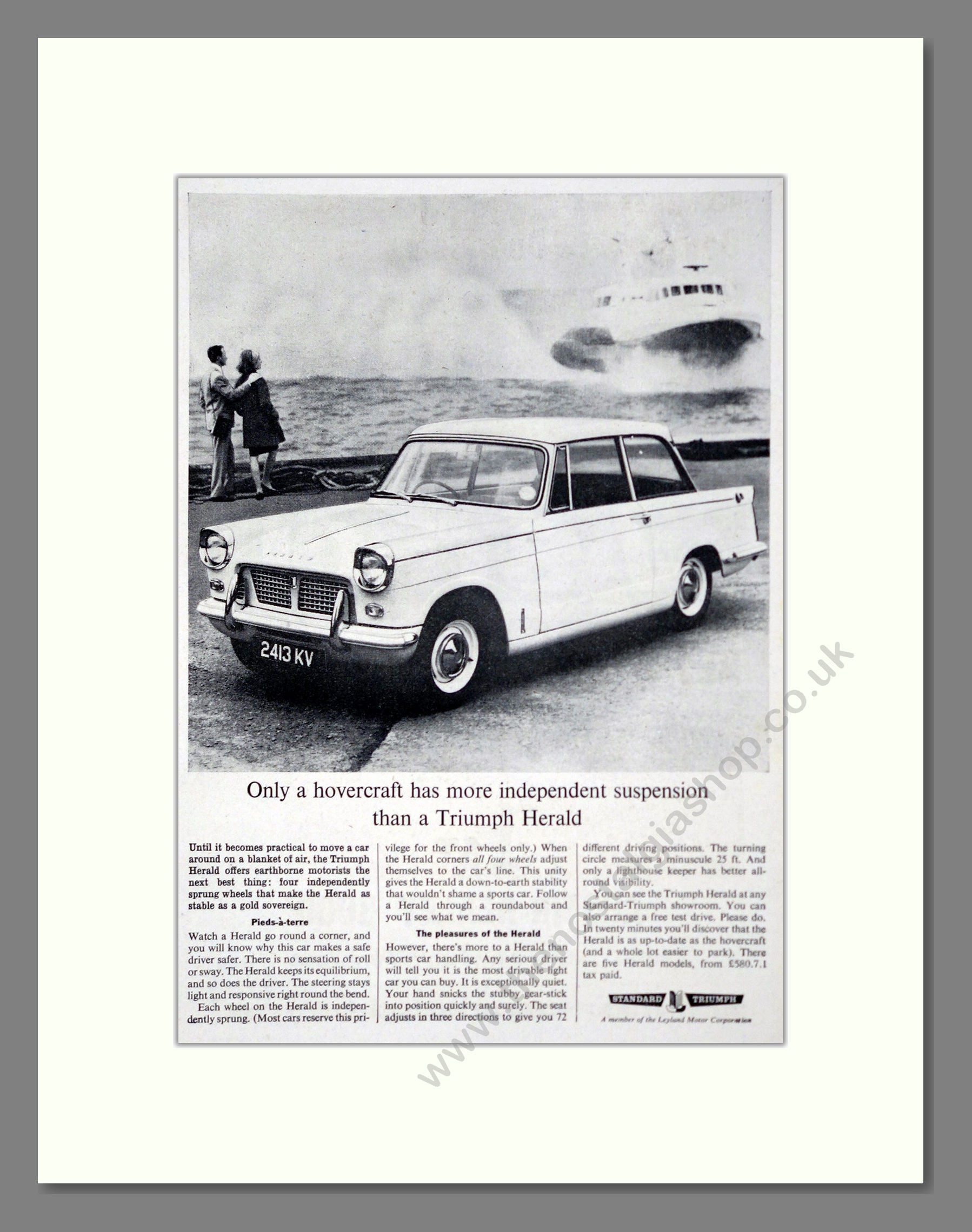 Triumph - Herald. Vintage Advert 1964 (ref AD61415) – The Nostalgia Shop