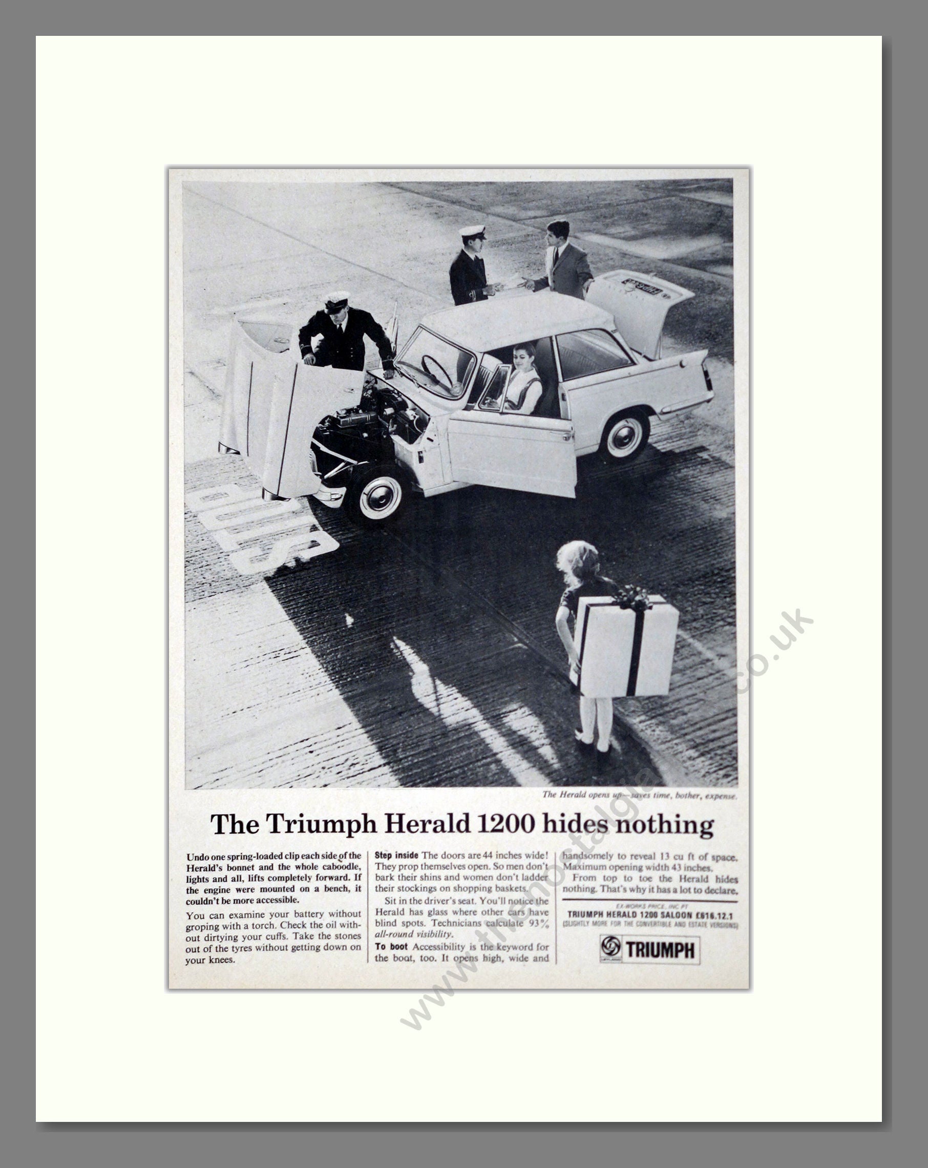 Triumph - Herald 1200. Vintage Advert 1966 (ref AD61416) – The ...