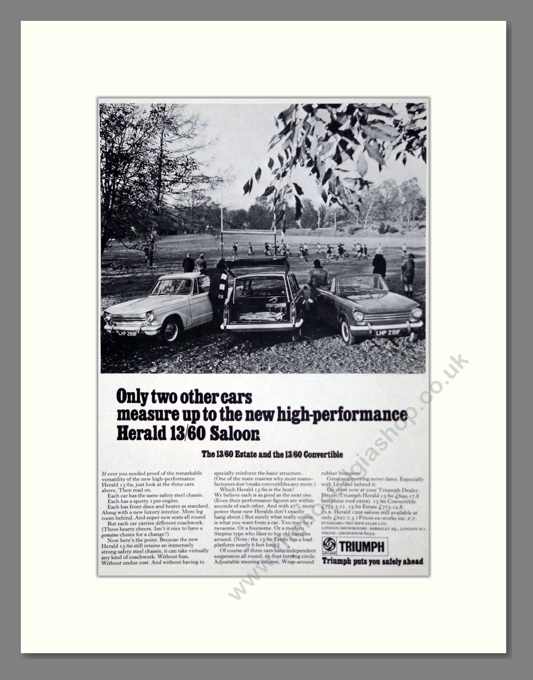 Triumph - Herald. Vintage Advert 1968 (ref AD61419) – The Nostalgia Shop